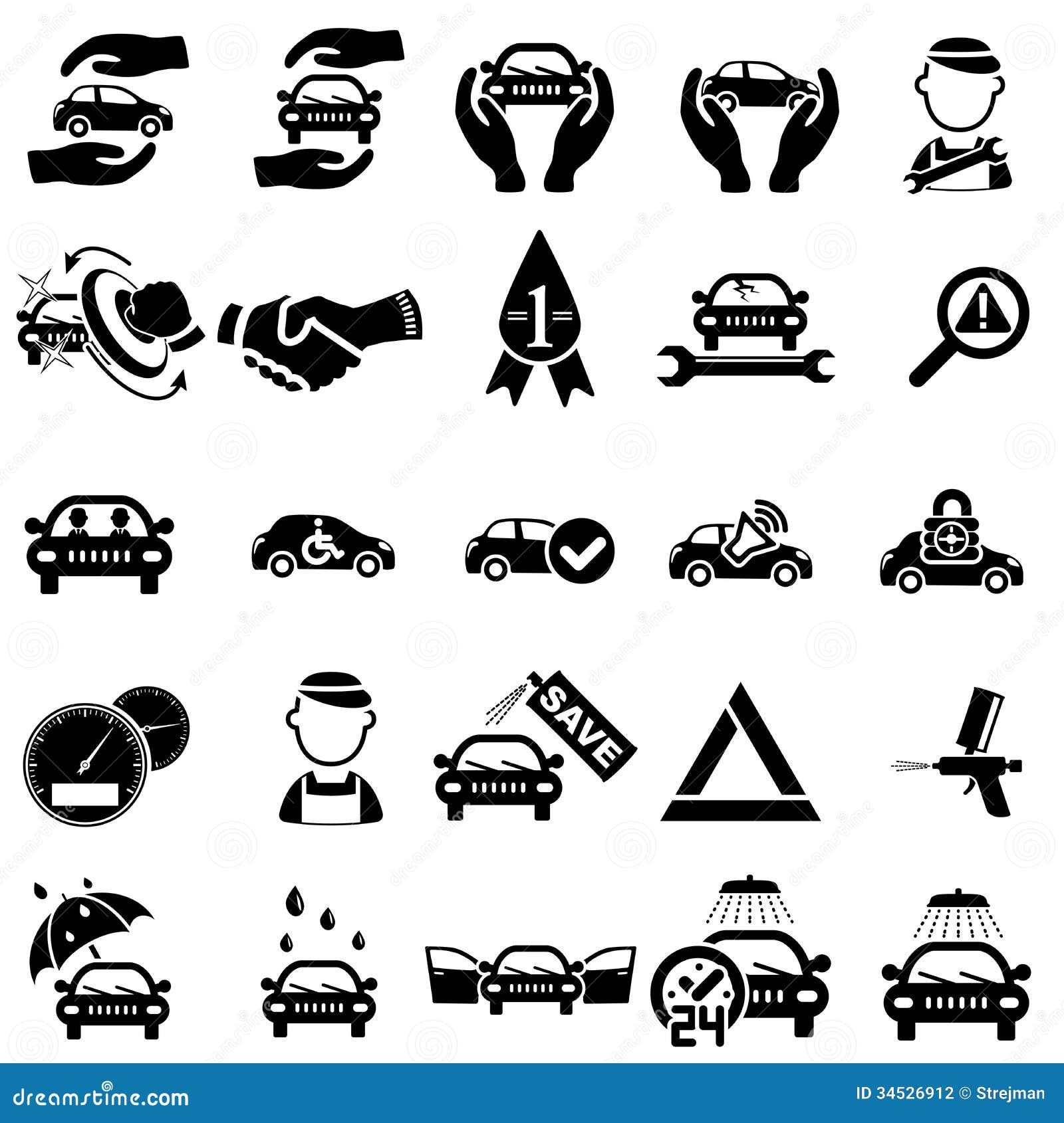 Auto Repair Icons Stock Photography - Image: 34526912