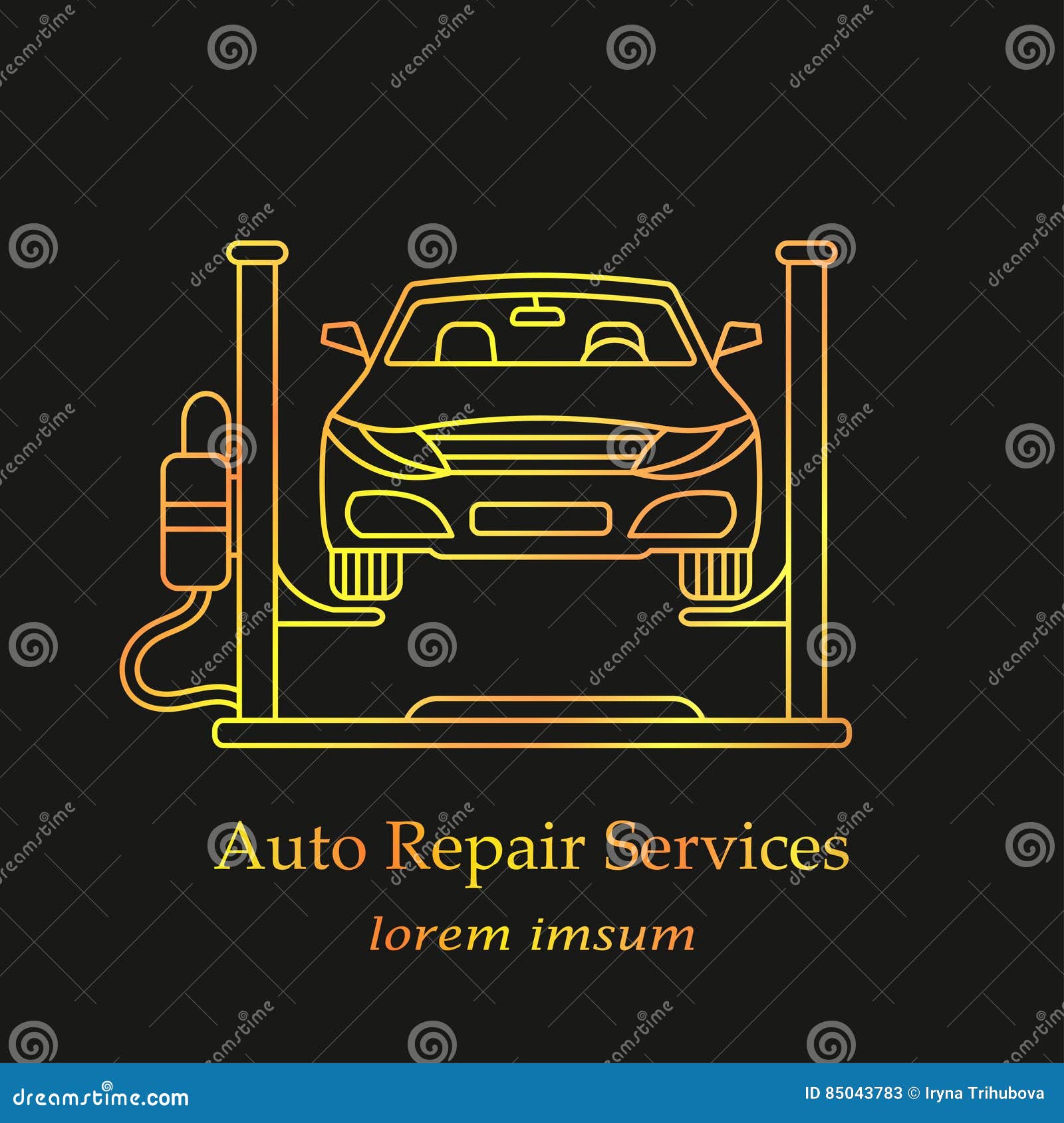 Auto Repair Services. stock illustration. Illustration of graphic ...