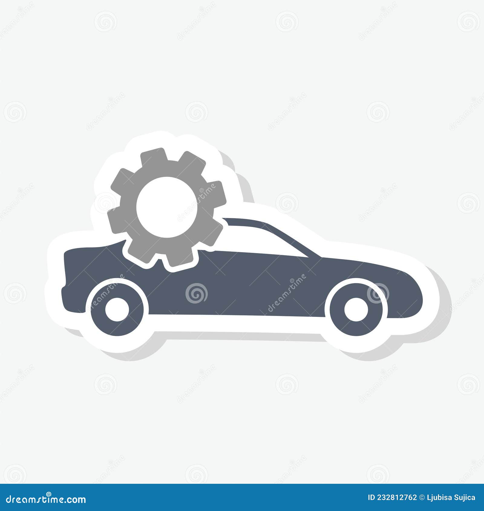 Auto Repair Shop Sign Sticker Stock Vector - Illustration of gloss ...