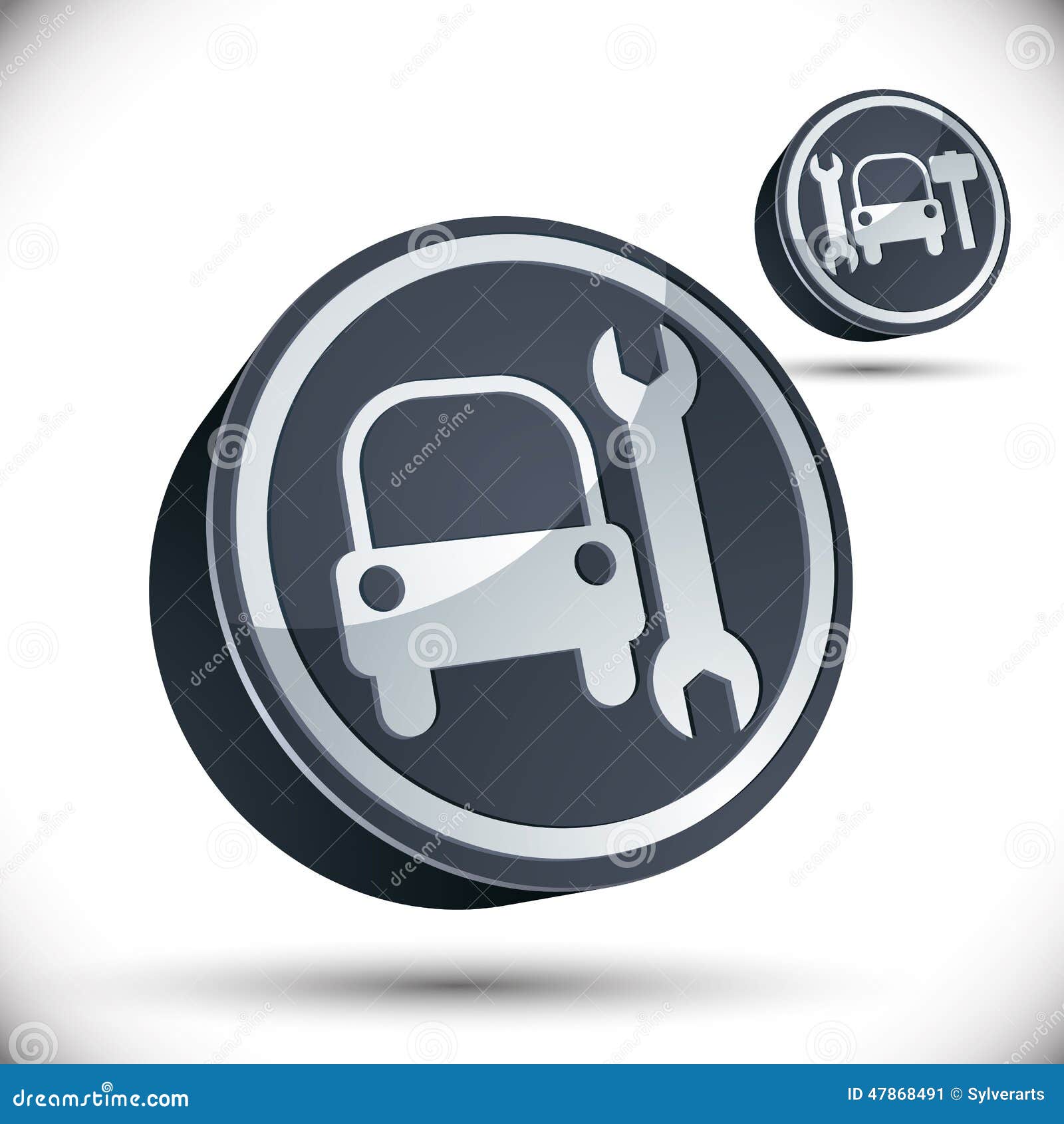 Auto repair shop sign. stock vector. Illustration of symbol - 47868491