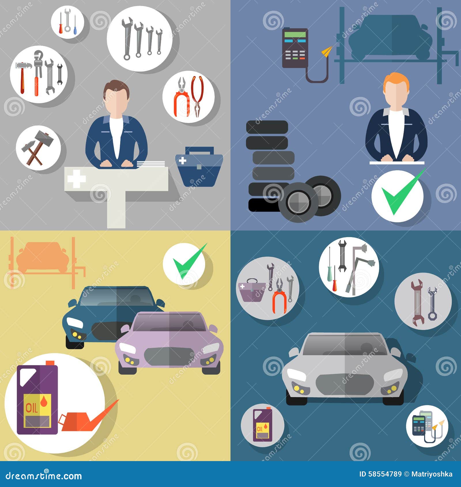 Tire Service Solid Icon. Tire Fitting Vector Illustration Isolated On ...