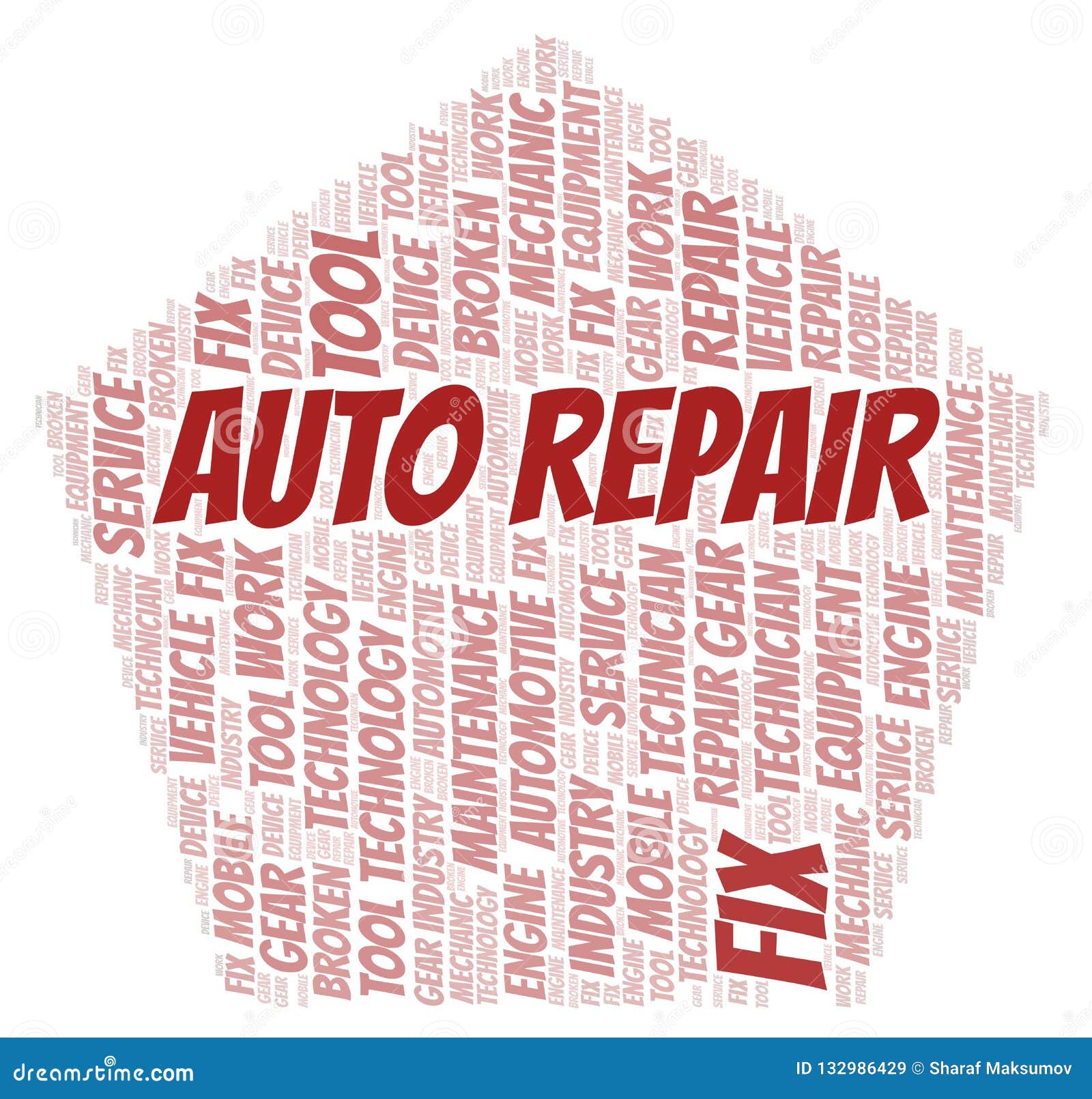 Auto Repair word cloud stock illustration. Illustration of bright ...