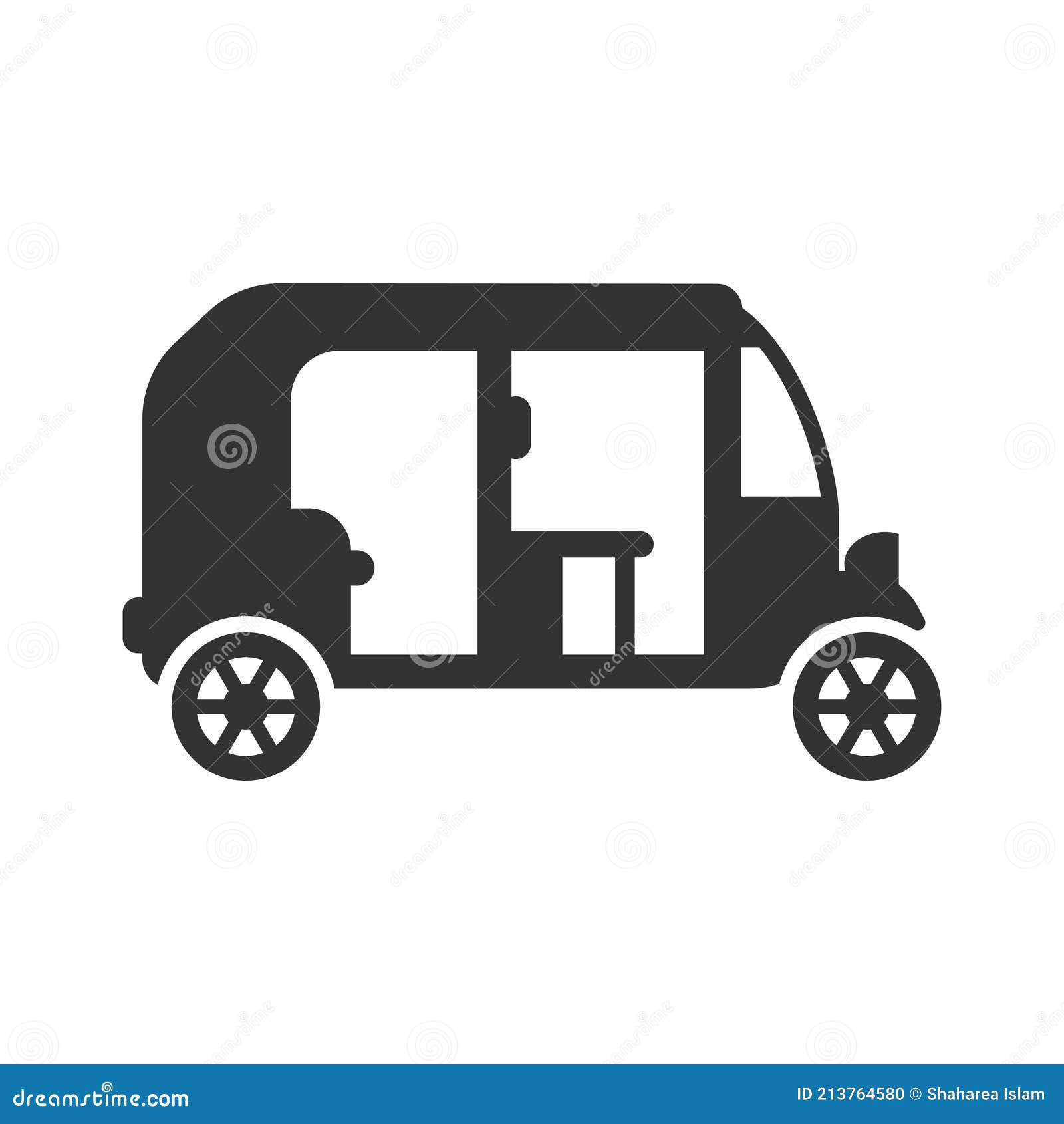 Auto rickshaw icon stock vector. Illustration of beautiful - 213764580