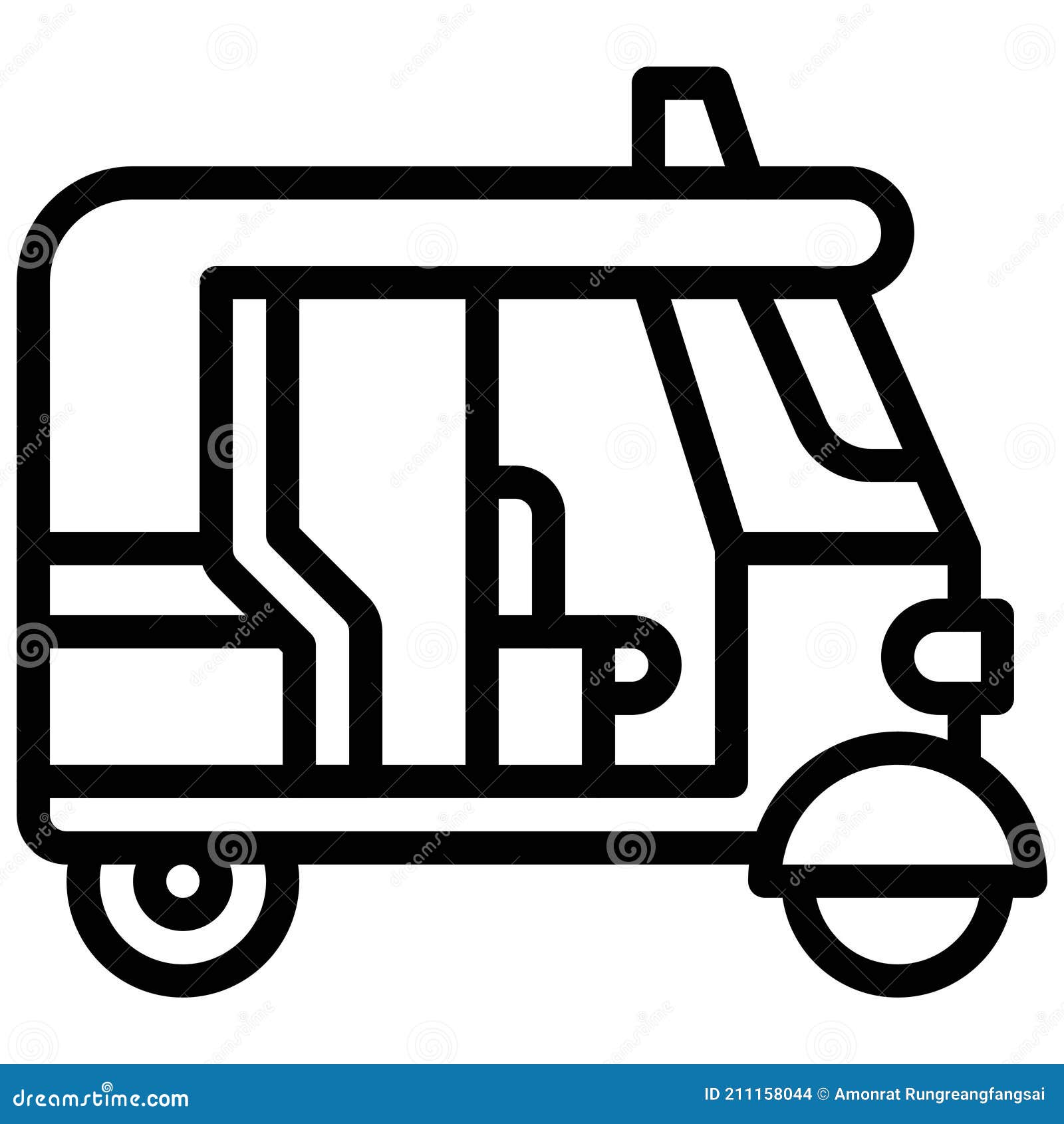 Auto Rickshaw Icon, Transportation Related Vector Stock Vector ...