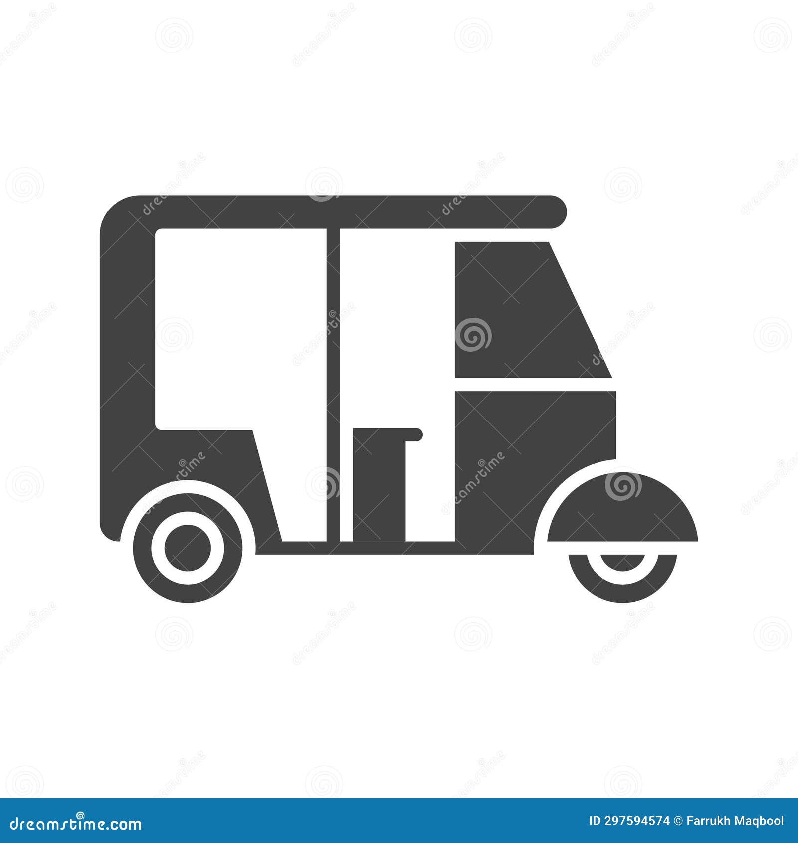 Auto Rickshaw Icon Vector Image. Stock Vector - Illustration of travel ...