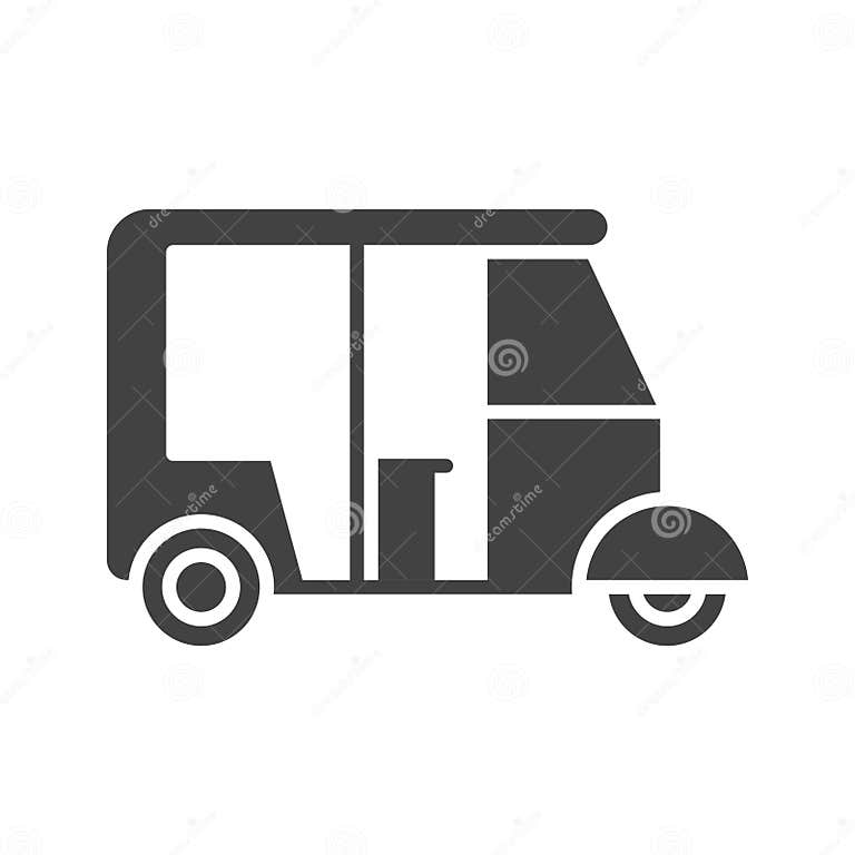 Auto Rickshaw Icon Vector Image. Stock Vector - Illustration of travel, concept: 297594574