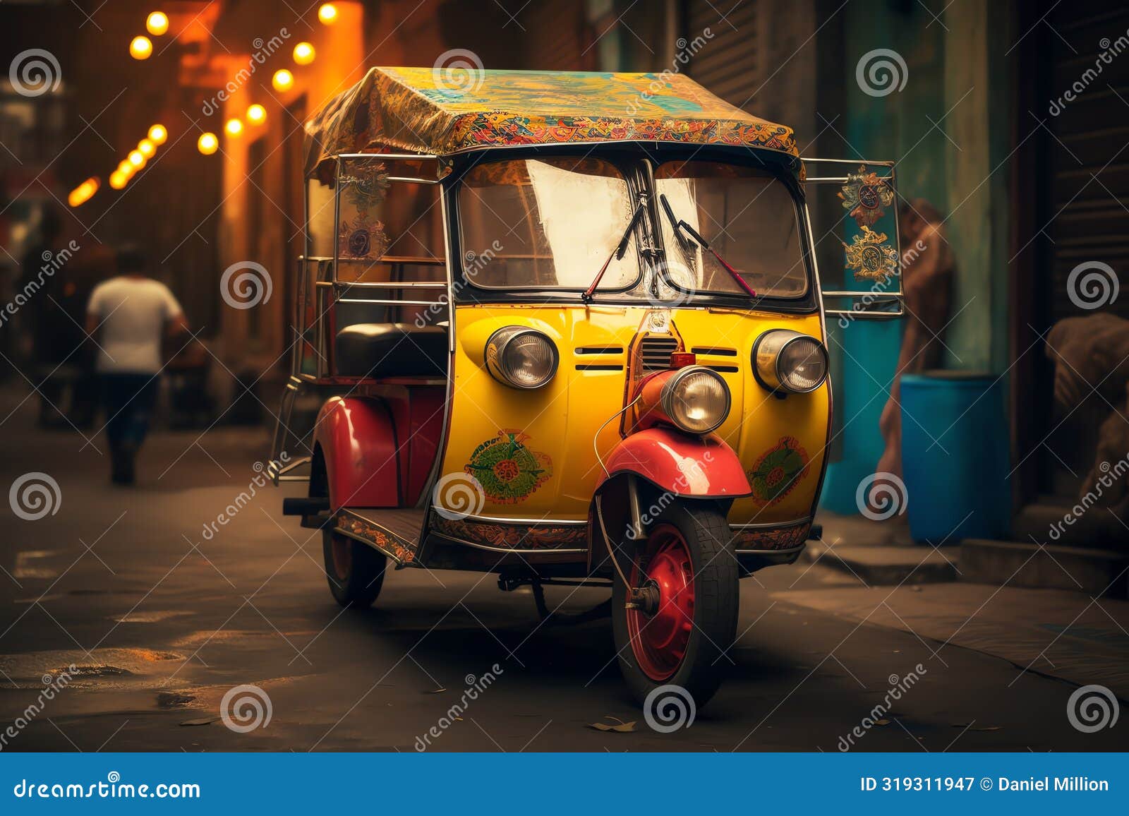 Auto Rickshaw India Symbol with Copy Space Stock Illustration ...