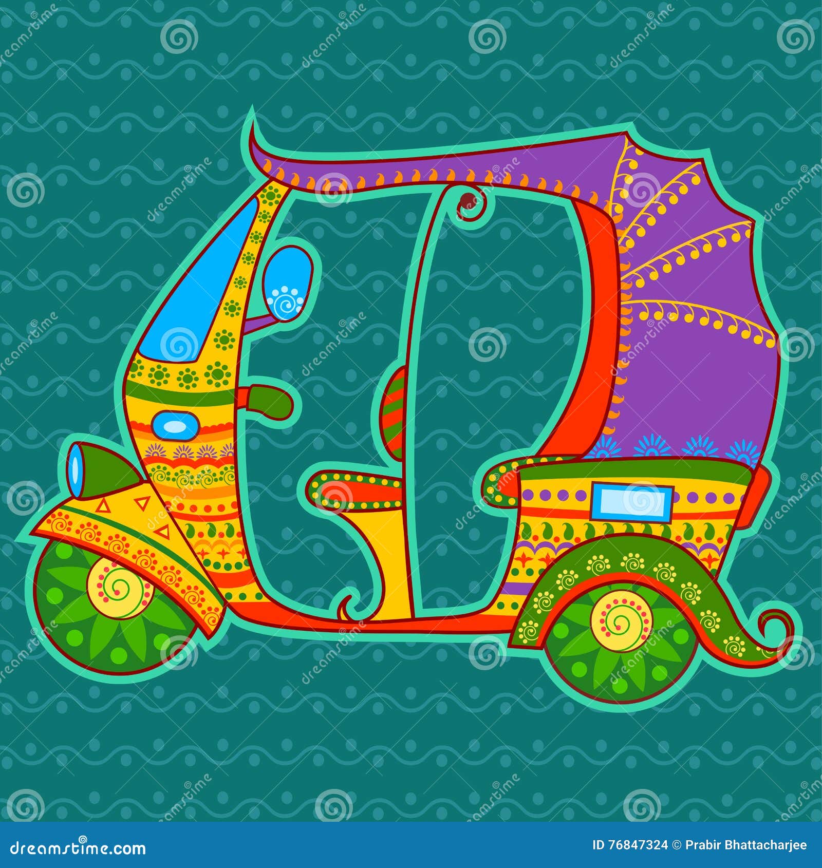 Auto Rickshaw Vector Drawing - Electric And CNG Tuk Tuk Illustrations ...