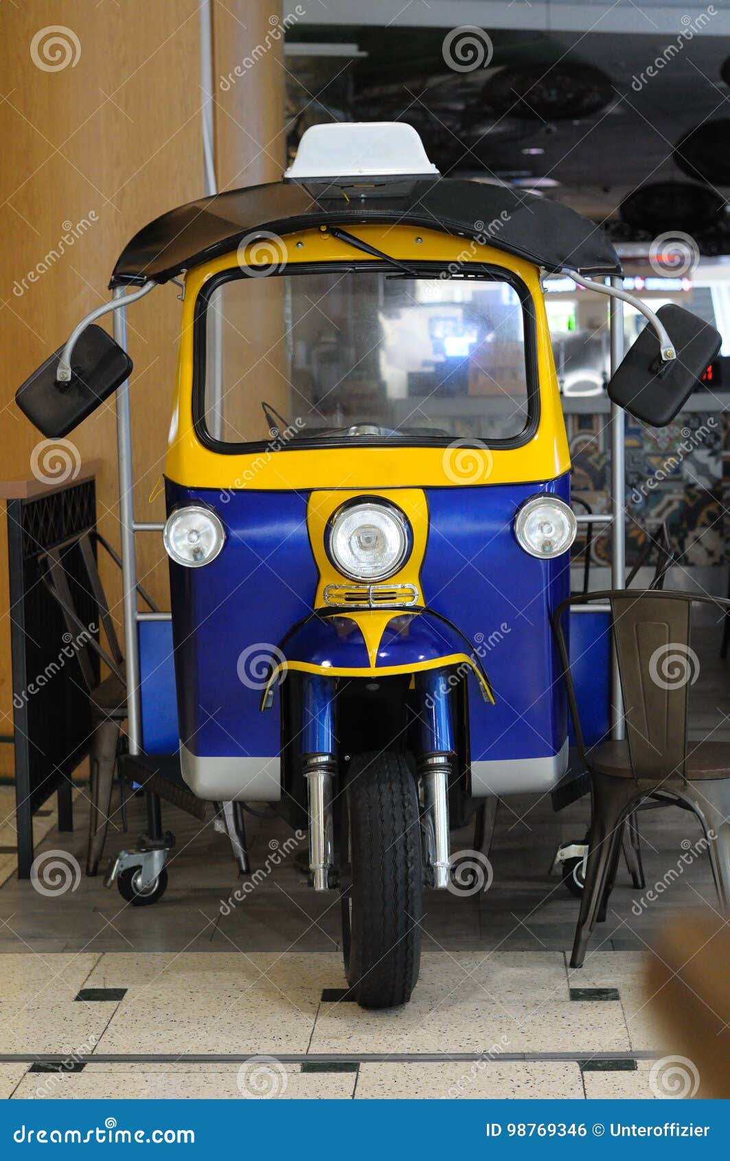 An Auto Rickshaw Parked Indoors Stock Photo - Image of commute, cargo ...