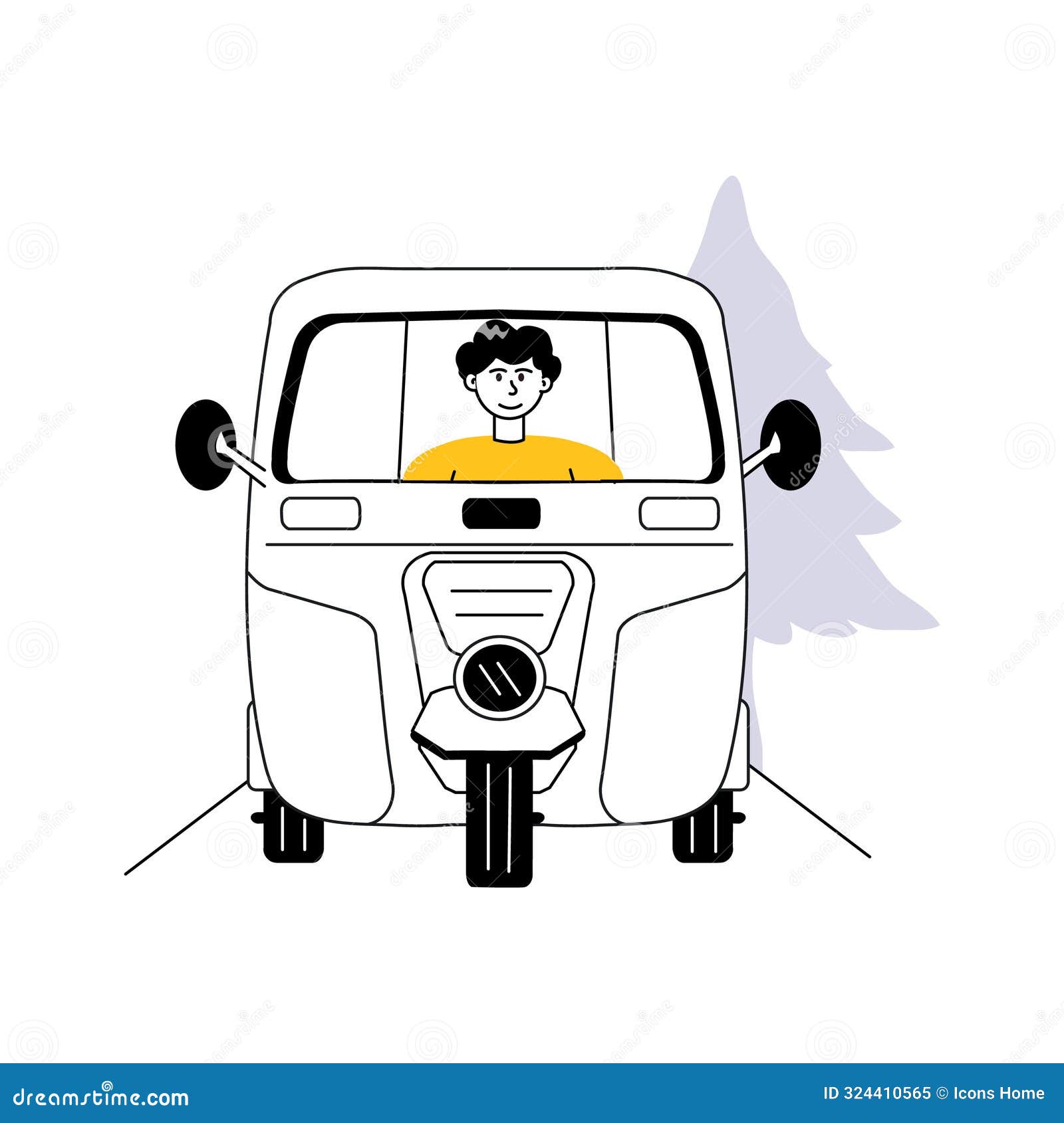 Rickshaw - Modern Flat Design Style Single Isolated Image Vector ...