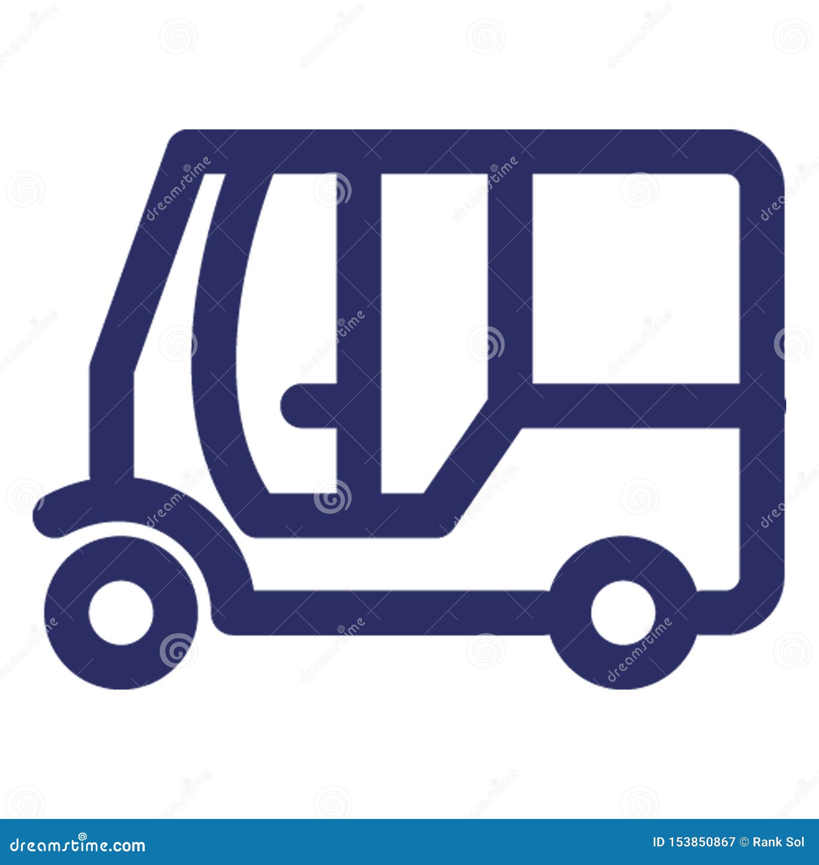 Auto, Rickshaw Vector Icon Which Can Easily Modify or Edit Stock Vector ...