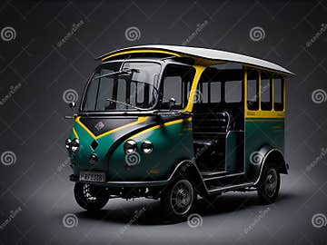 Auto Rickshaw on White Background. Ai Generated Stock Illustration ...