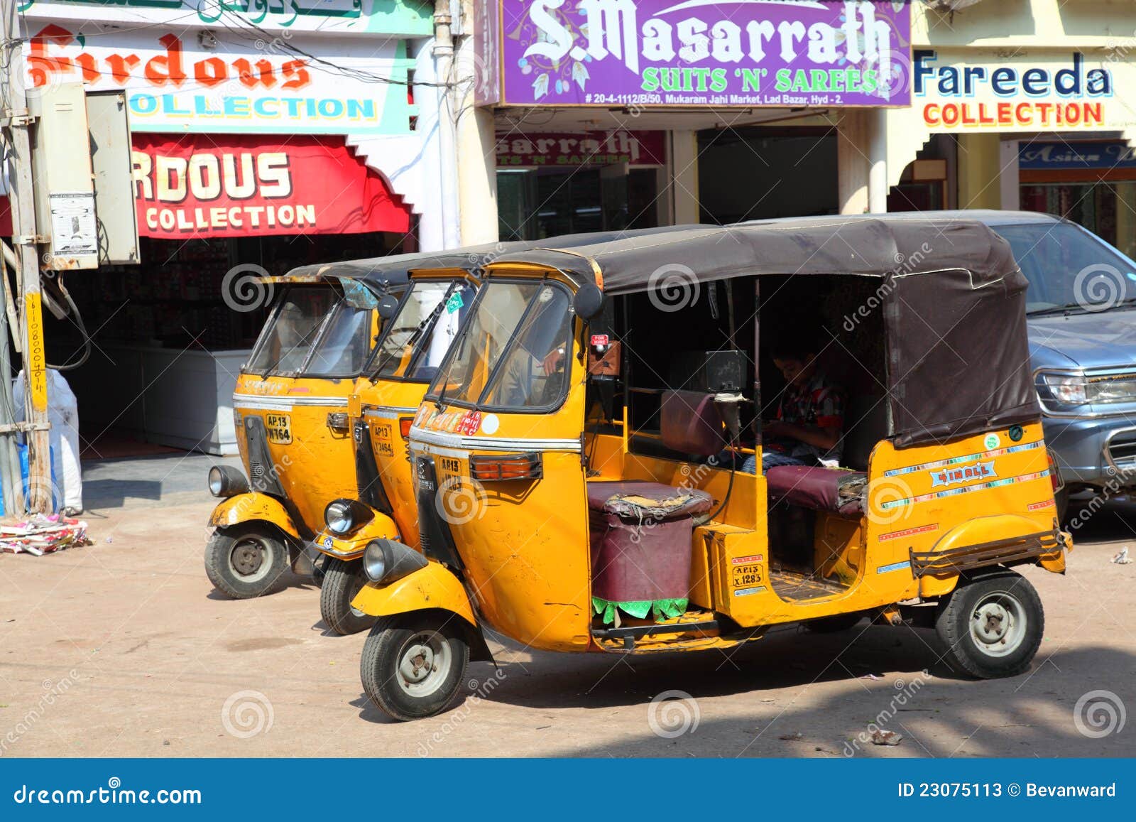 Auto Rickshaws Waiting for Passengers Editorial Stock Photo - Image of ...