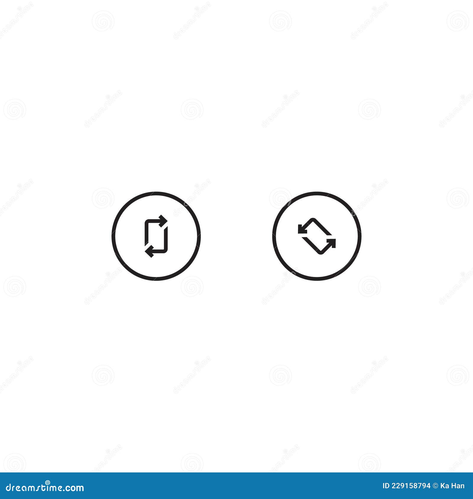 Auto-rotate Button Icon Vector in Line Style. Rotate Smartphone Screen ...