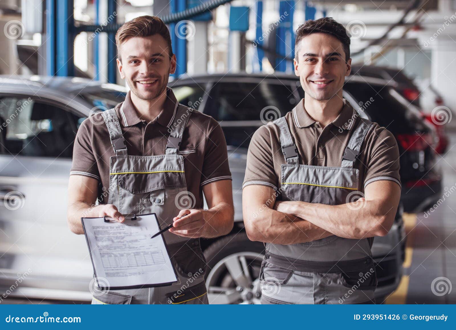 At the auto service stock photo. Image of people, auto - 293951426