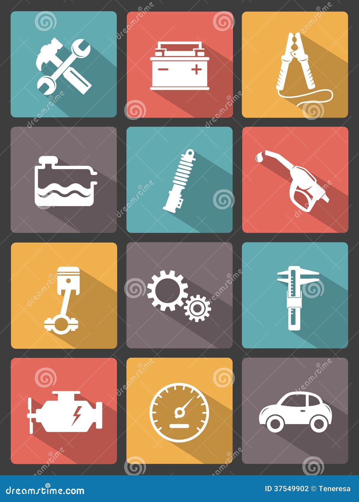 Auto Service Isometric. Car Garage Repair Details Cross Section Room ...