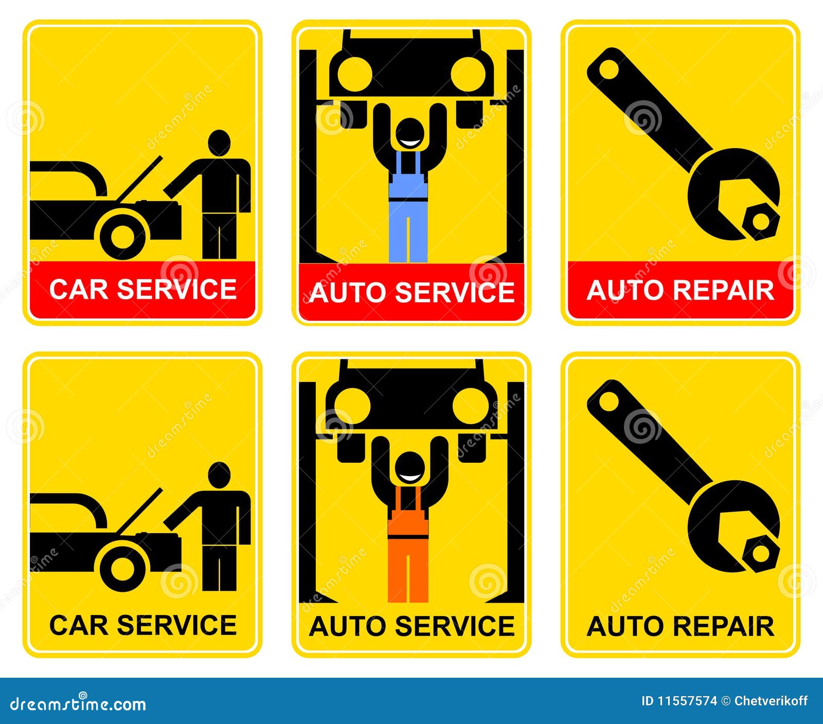 Auto service - sign stock vector. Illustration of machine - 11557574