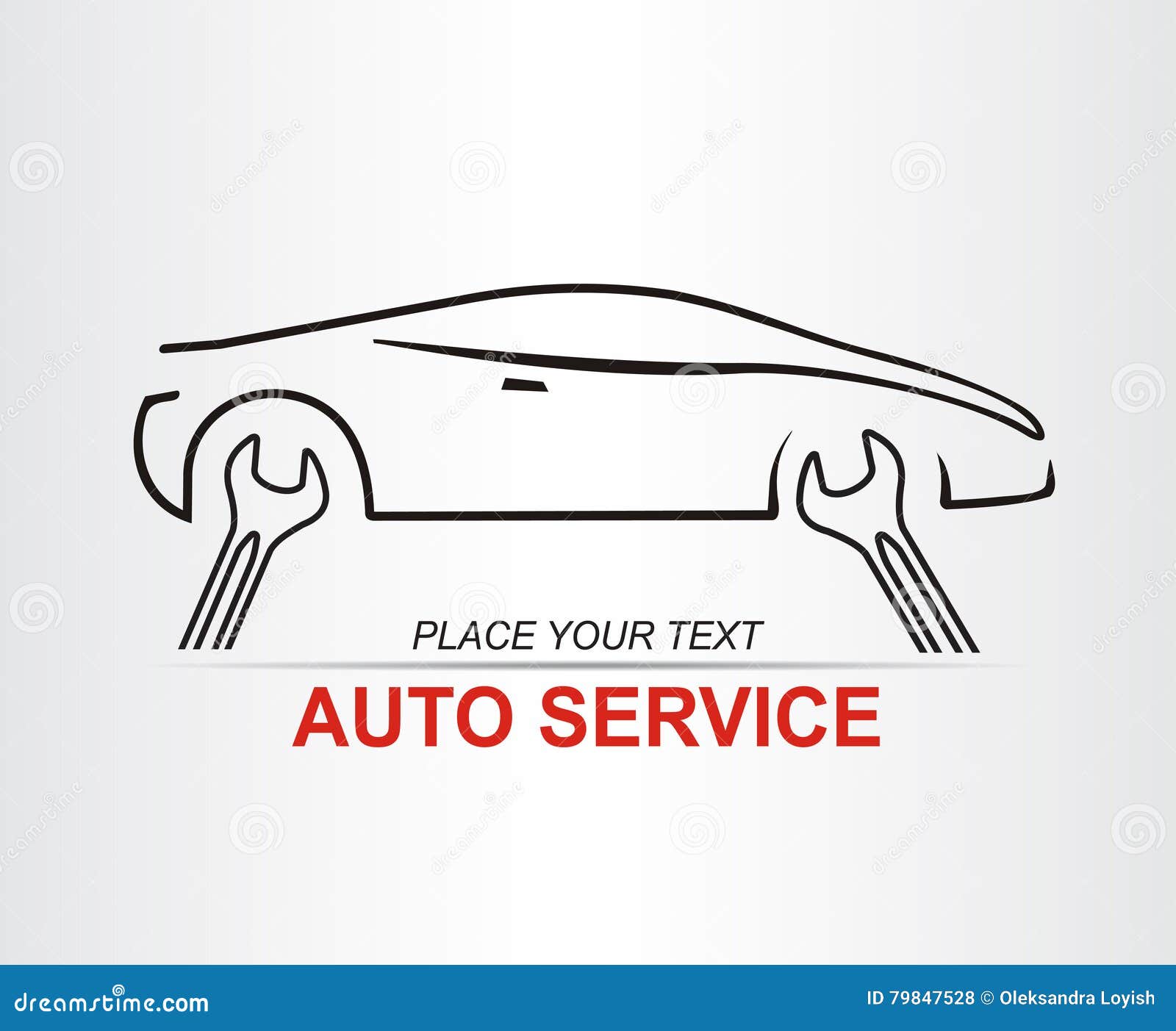 Auto service sign stock vector. Illustration of cute - 79847528