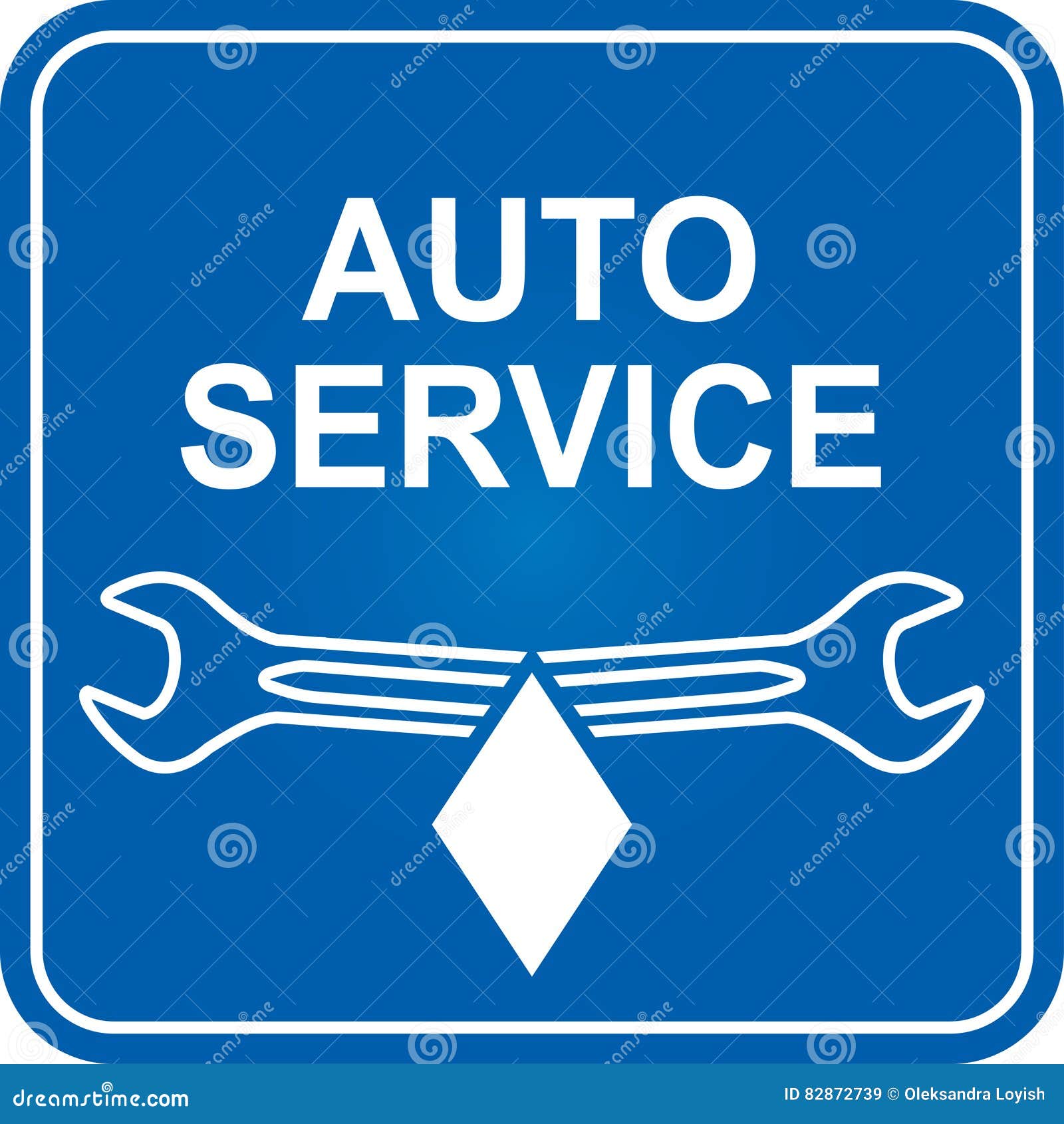 Auto service sign stock vector. Illustration of mechanic - 82872739