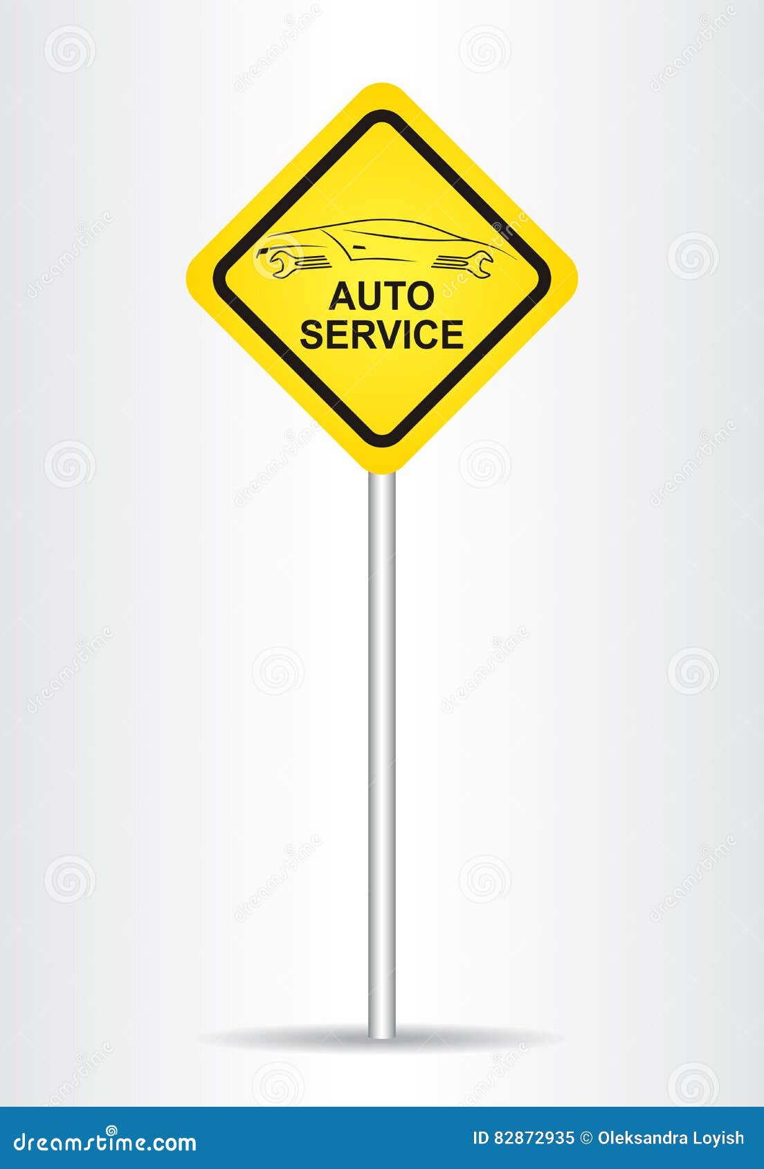 Auto service sign stock vector. Illustration of speed - 82872935