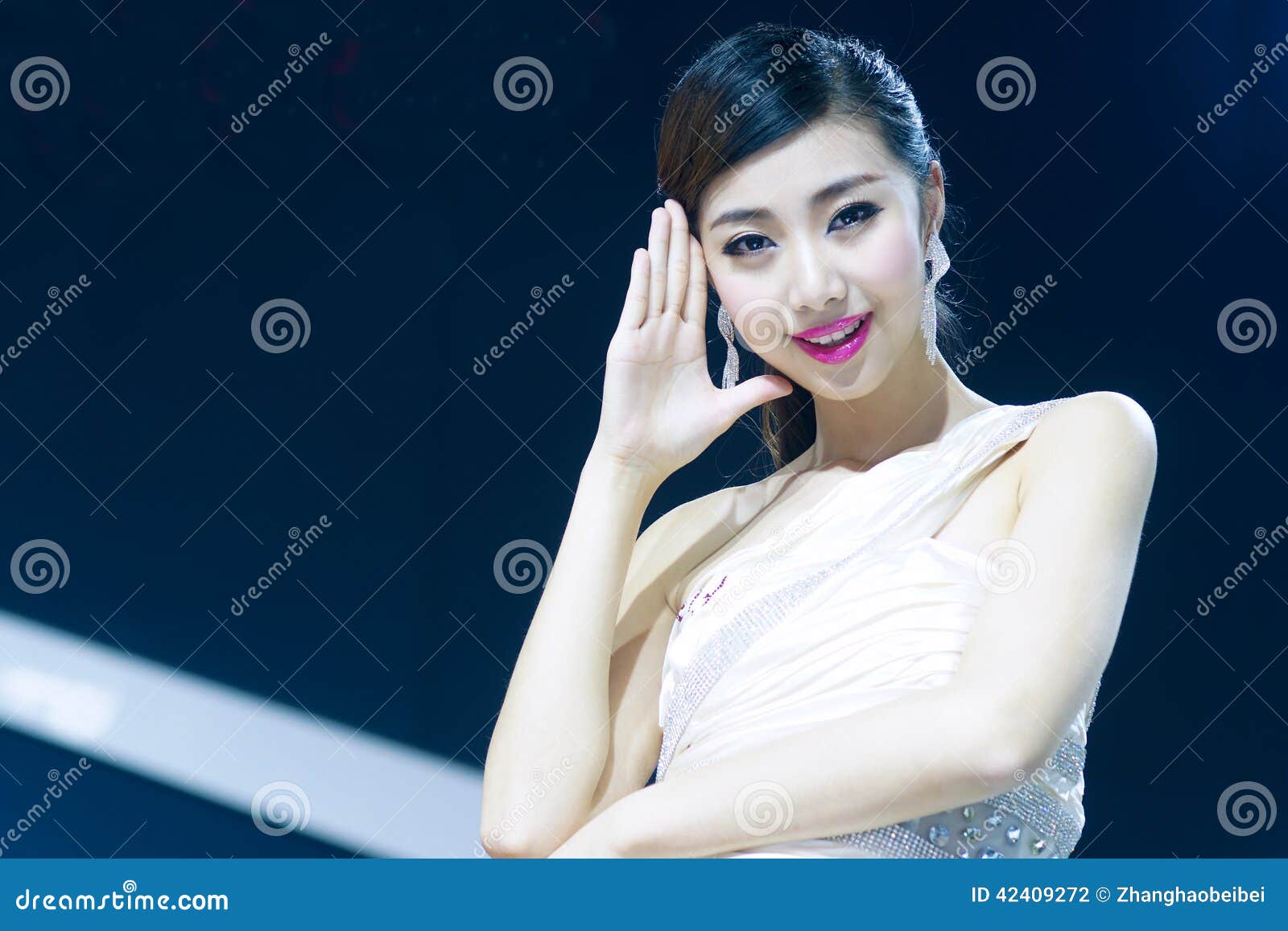 Auto show model editorial photography. Image of beautiful - 42409272