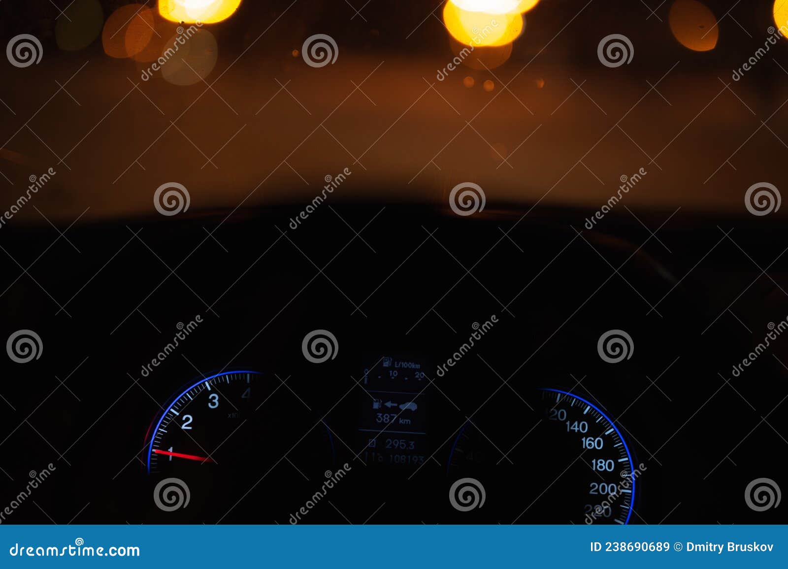 Auto Speedometer Glow in the Dark Stock Image - Image of fast, blue ...