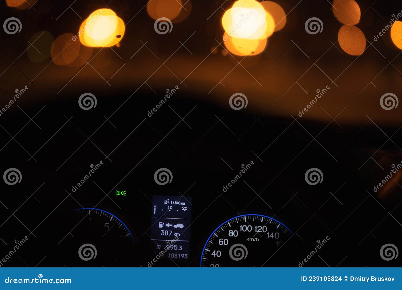 Auto Speedometer Glow in the Dark Stock Photo - Image of gauge, dark ...