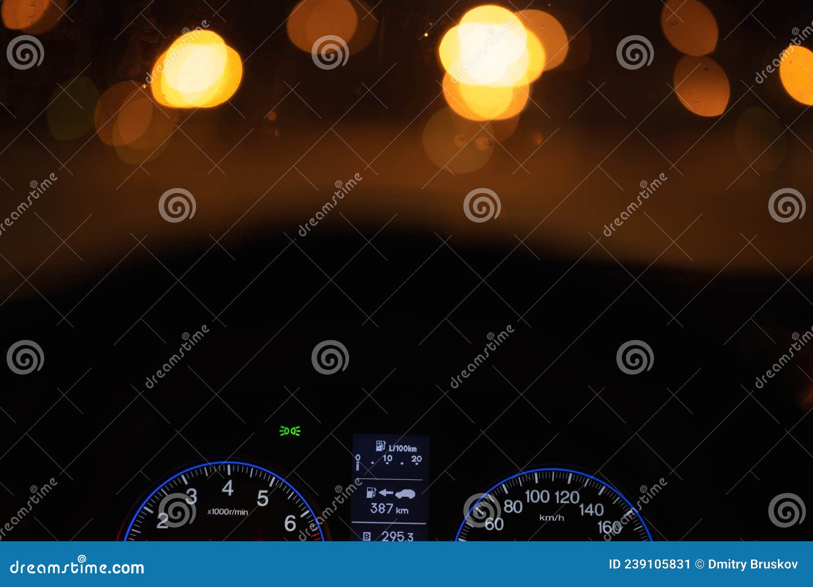 Auto Speedometer Glow in the Dark Stock Image - Image of instrument ...