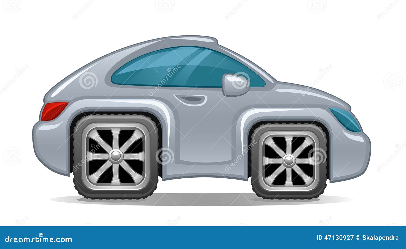 Auto Square Wheels Stock Vector - Image: 47130927