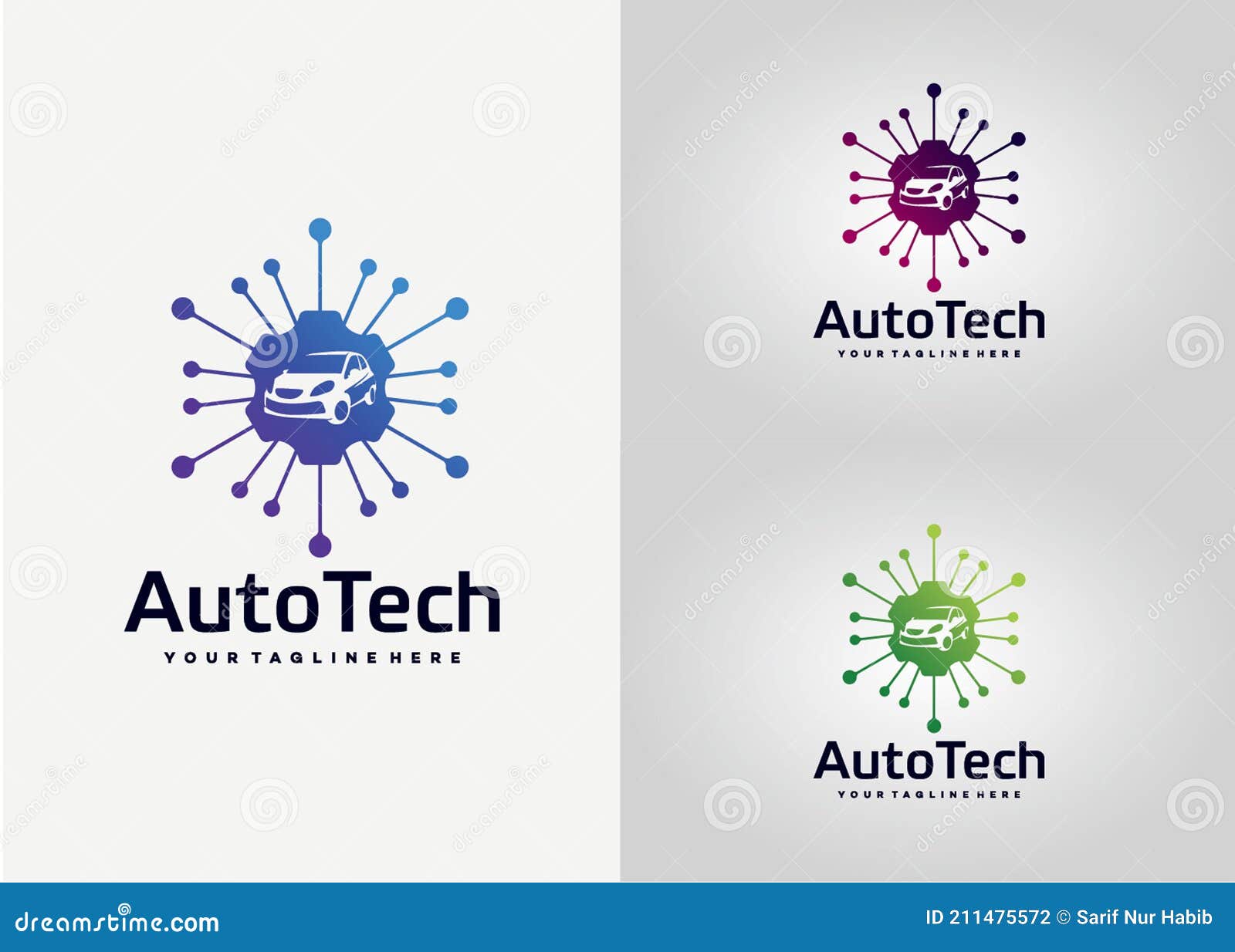 Auto Tech Logo Design Template Stock Vector - Illustration of company ...