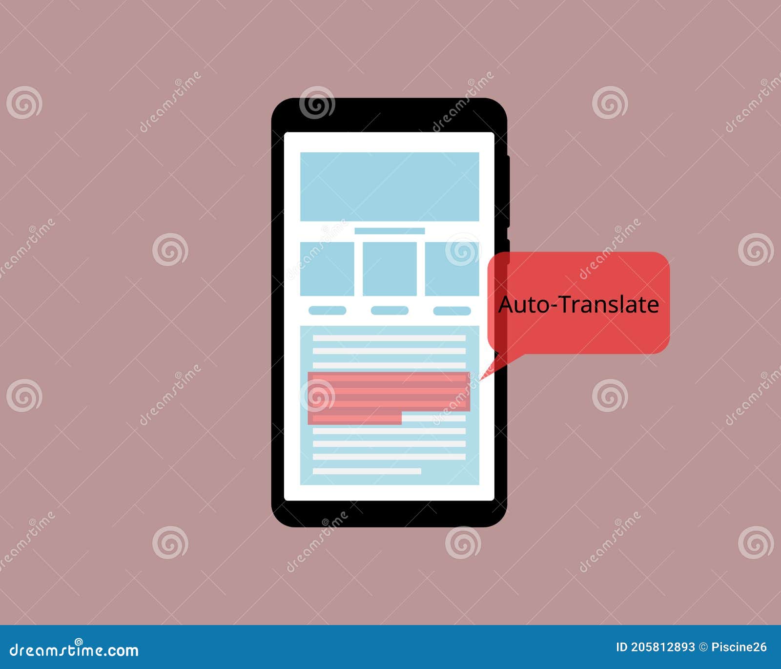 Auto-translate Languages on Webpage Vector Stock Vector - Illustration ...