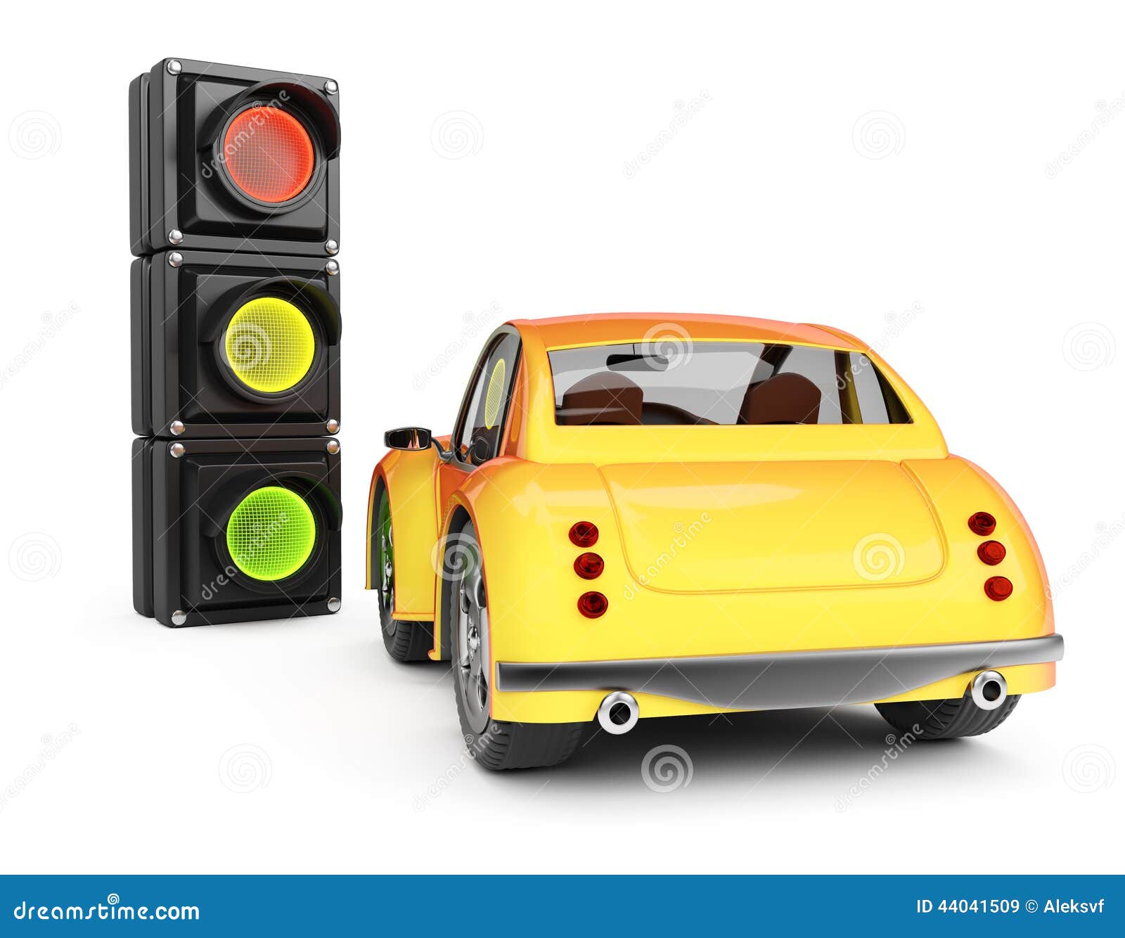 Auto und Ampel stock abbildung. Illustration von reise - 44041509