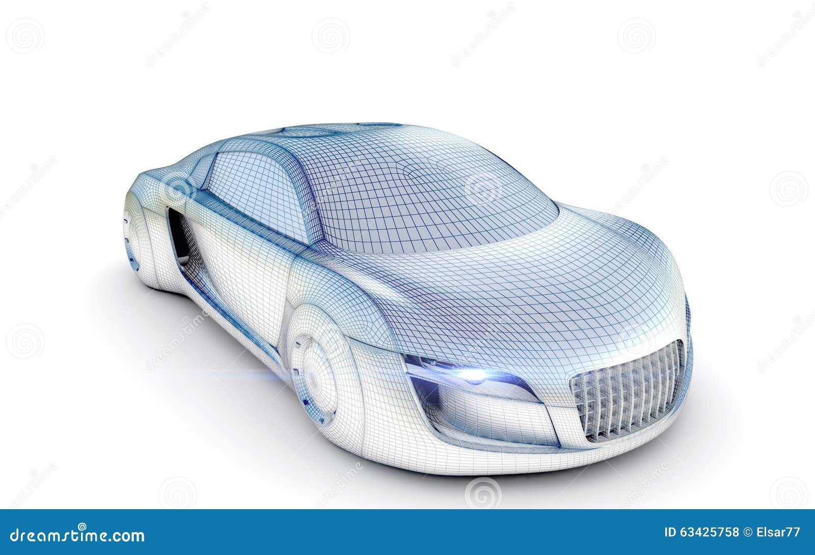 Auto van de toekomst stock illustratie. Illustration of bezinning ...