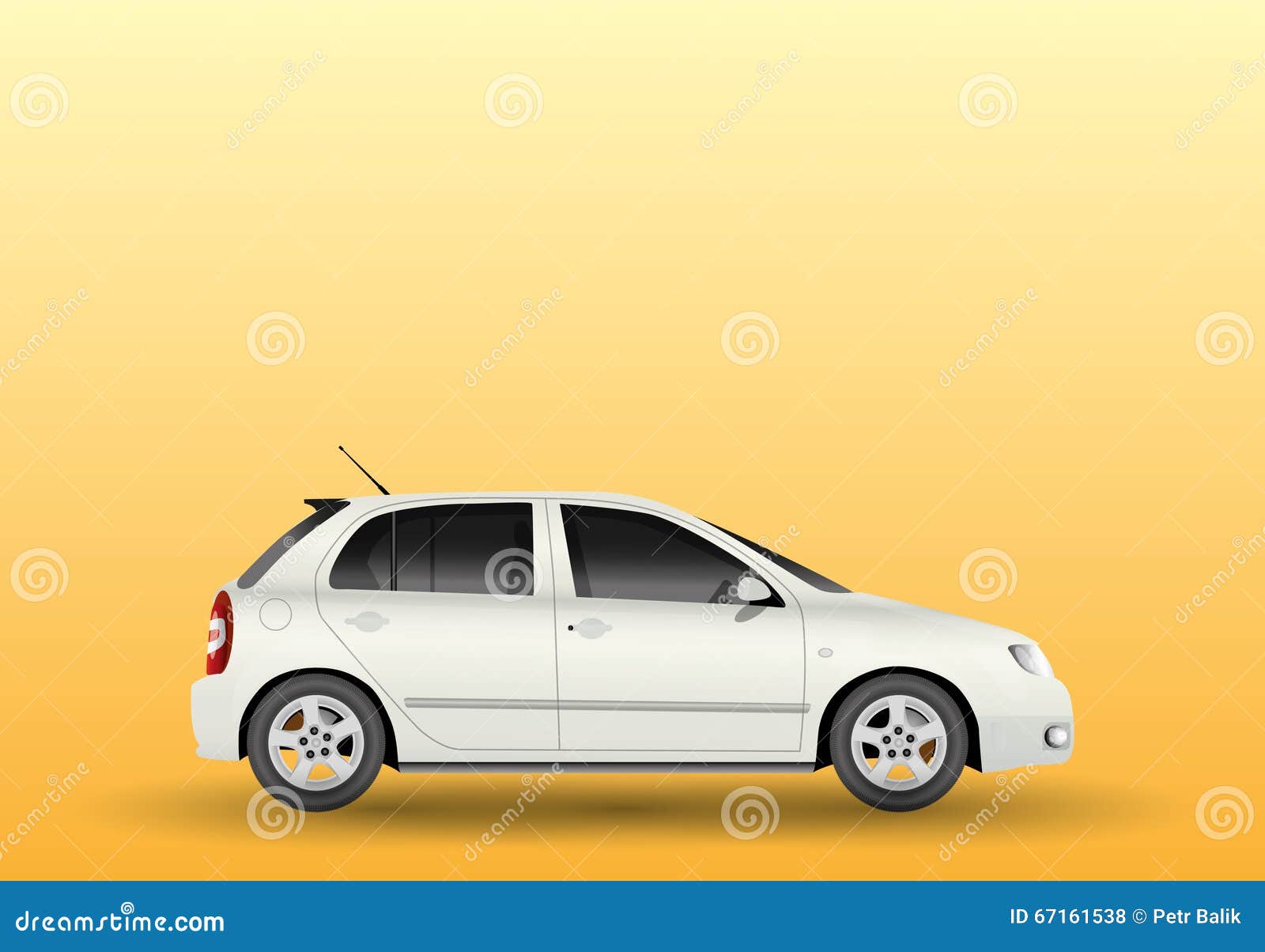 Auto von der Seite vektor abbildung. Illustration von auto - 67161538