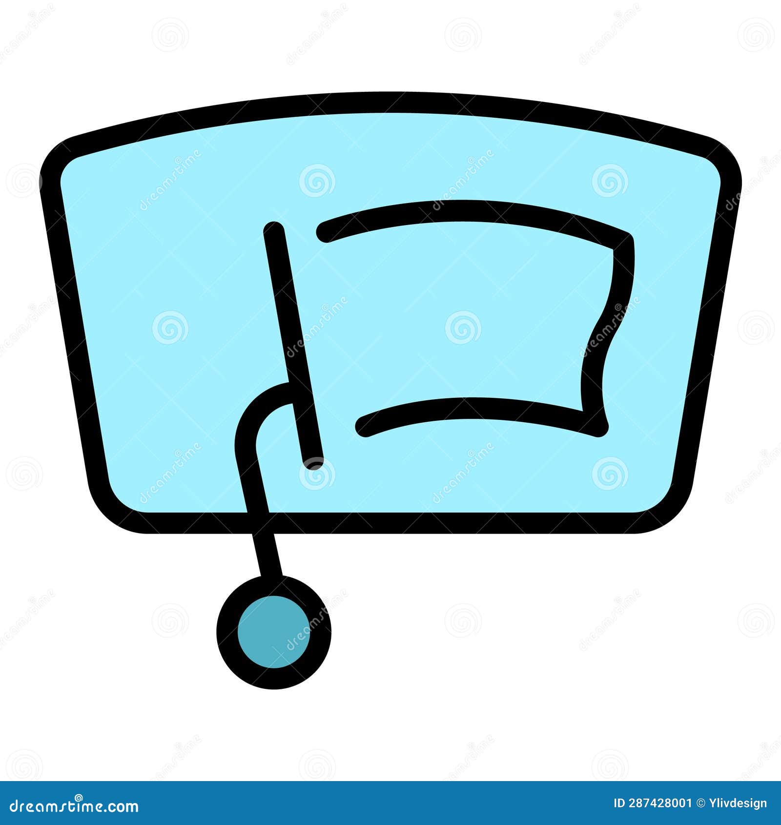 Auto Windshield Wiper Icon Vector Flat Stock Illustration ...