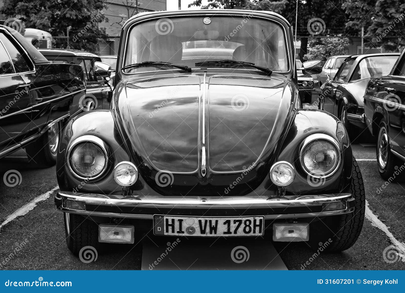 Auto (Zwart-wit) Volkswagen Beetle Redactionele Foto - Image of ...