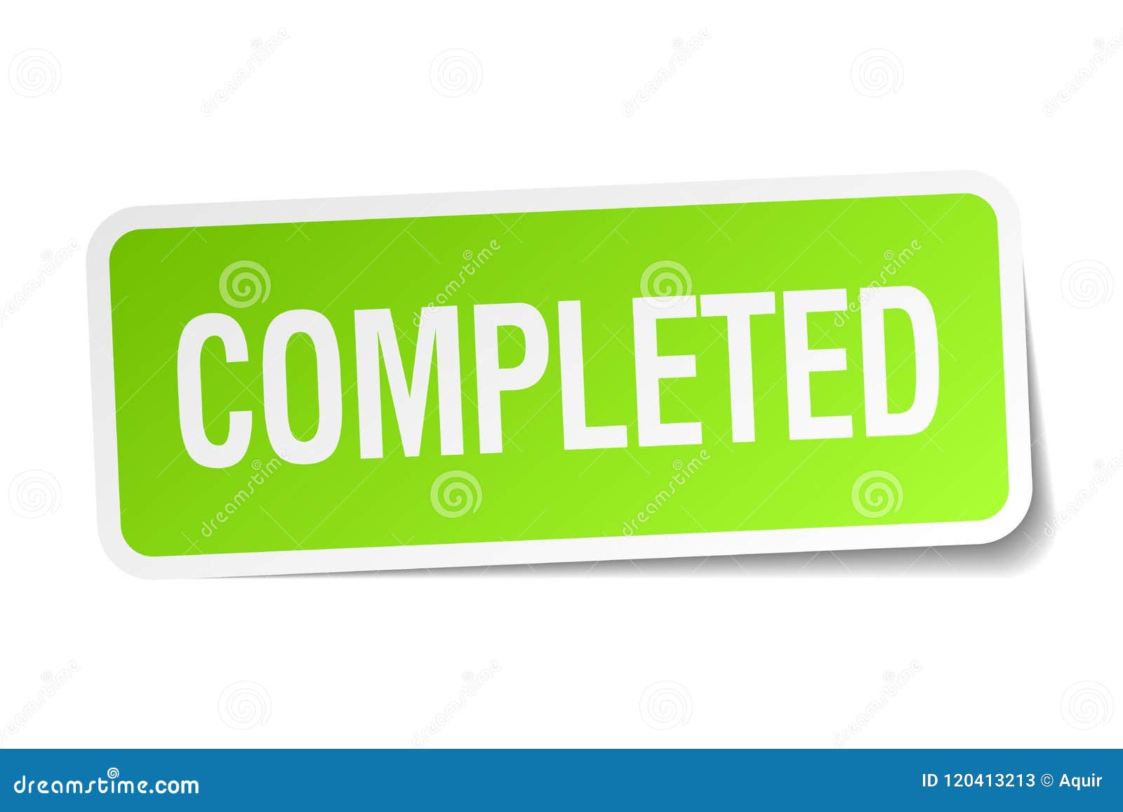 Autoadesivo completato illustrazione vettoriale. Illustrazione di segno ...