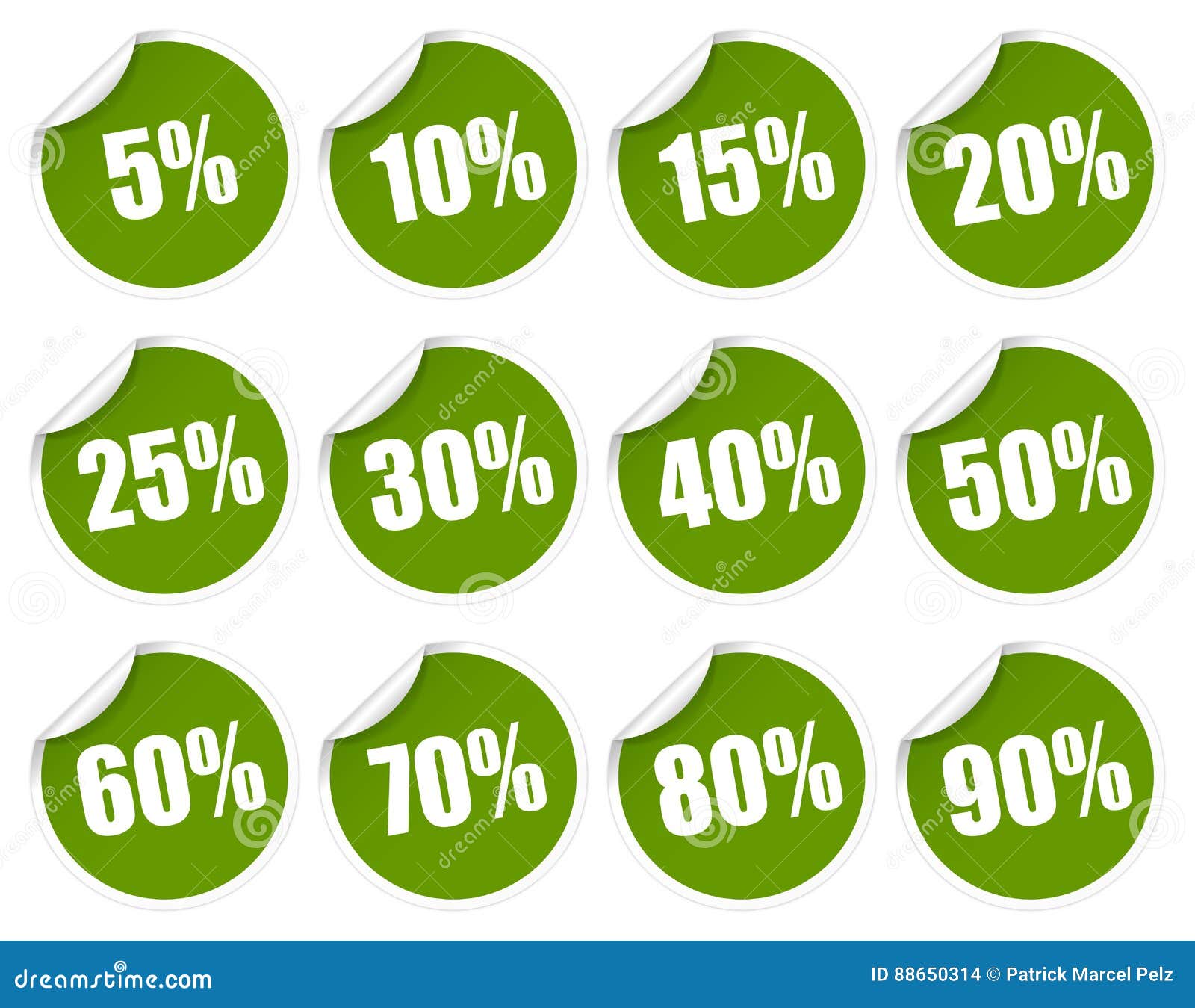 Autoadesivo Di Sconto - Verde Illustrazione Vettoriale - Illustrazione ...