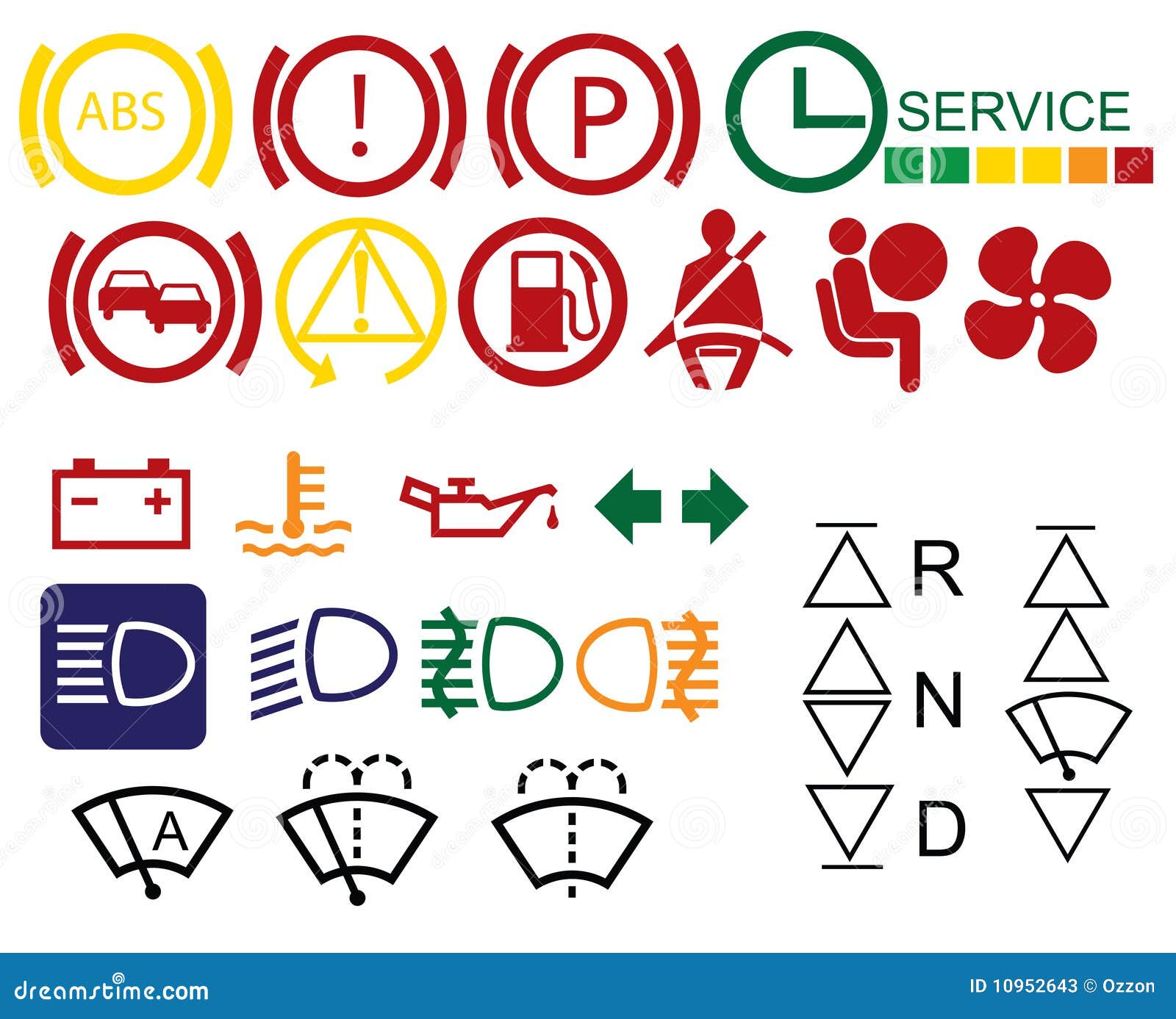 Autoarmaturenbrettzeichen vektor abbildung. Illustration von system ...