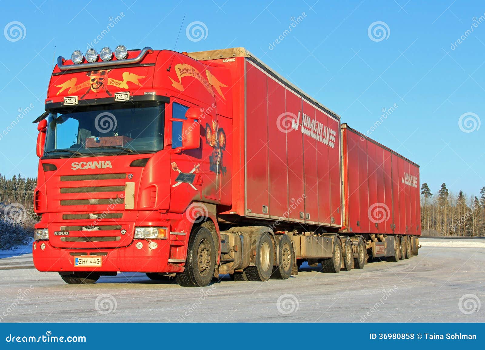 Autoarticolato Rosso Di Scania R500 Fotografia Stock Editoriale ...