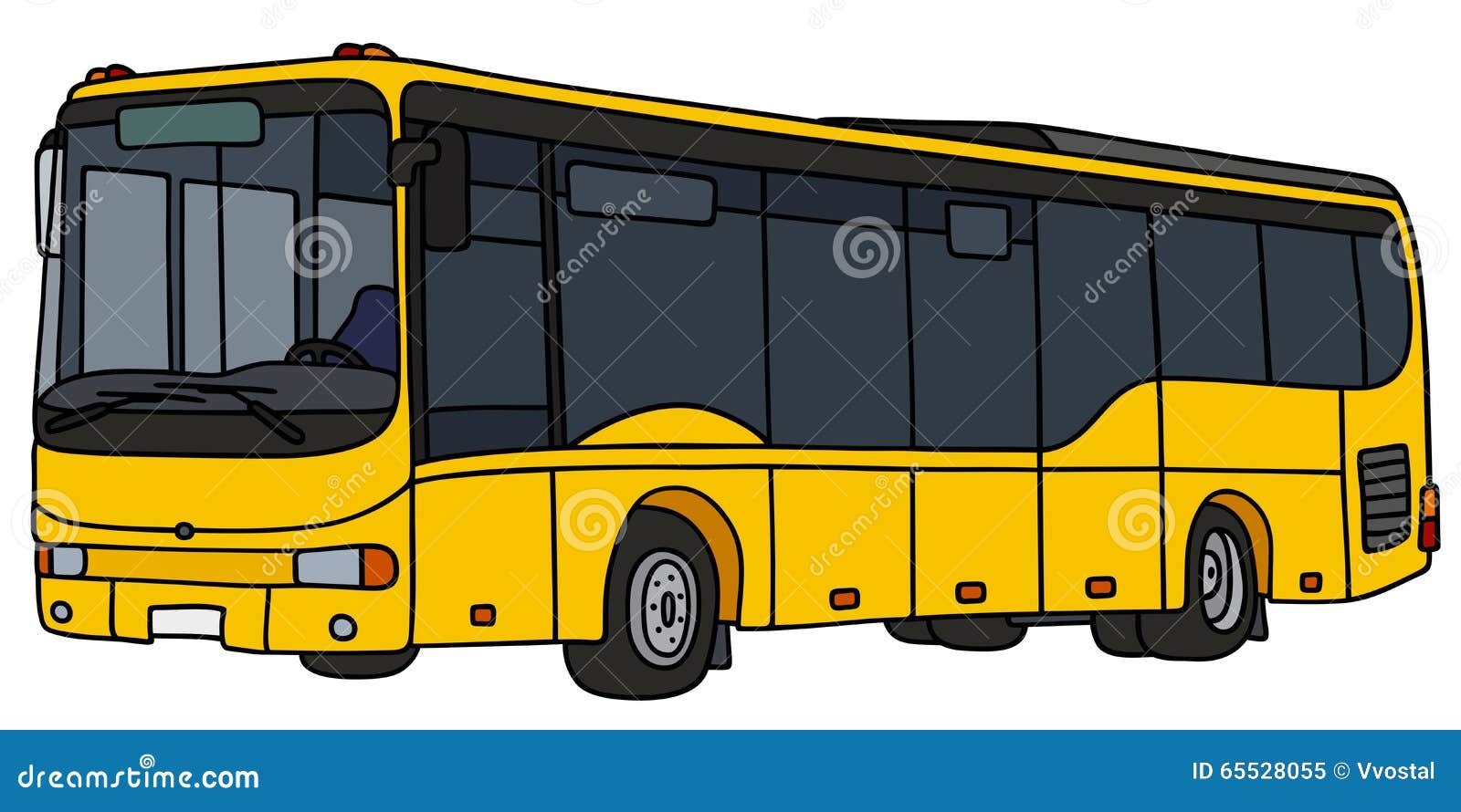 Autobús Amarillo De La Ciudad Ilustración del Vector - Ilustración de ...