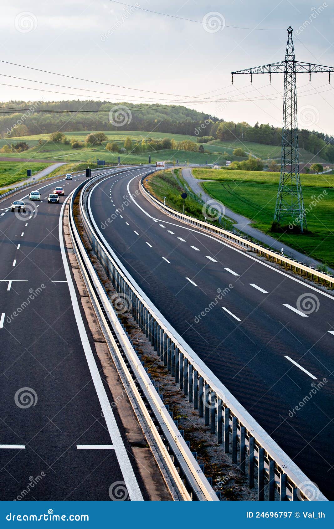 Autobahn stock image. Image of lane, transport, line - 24696797