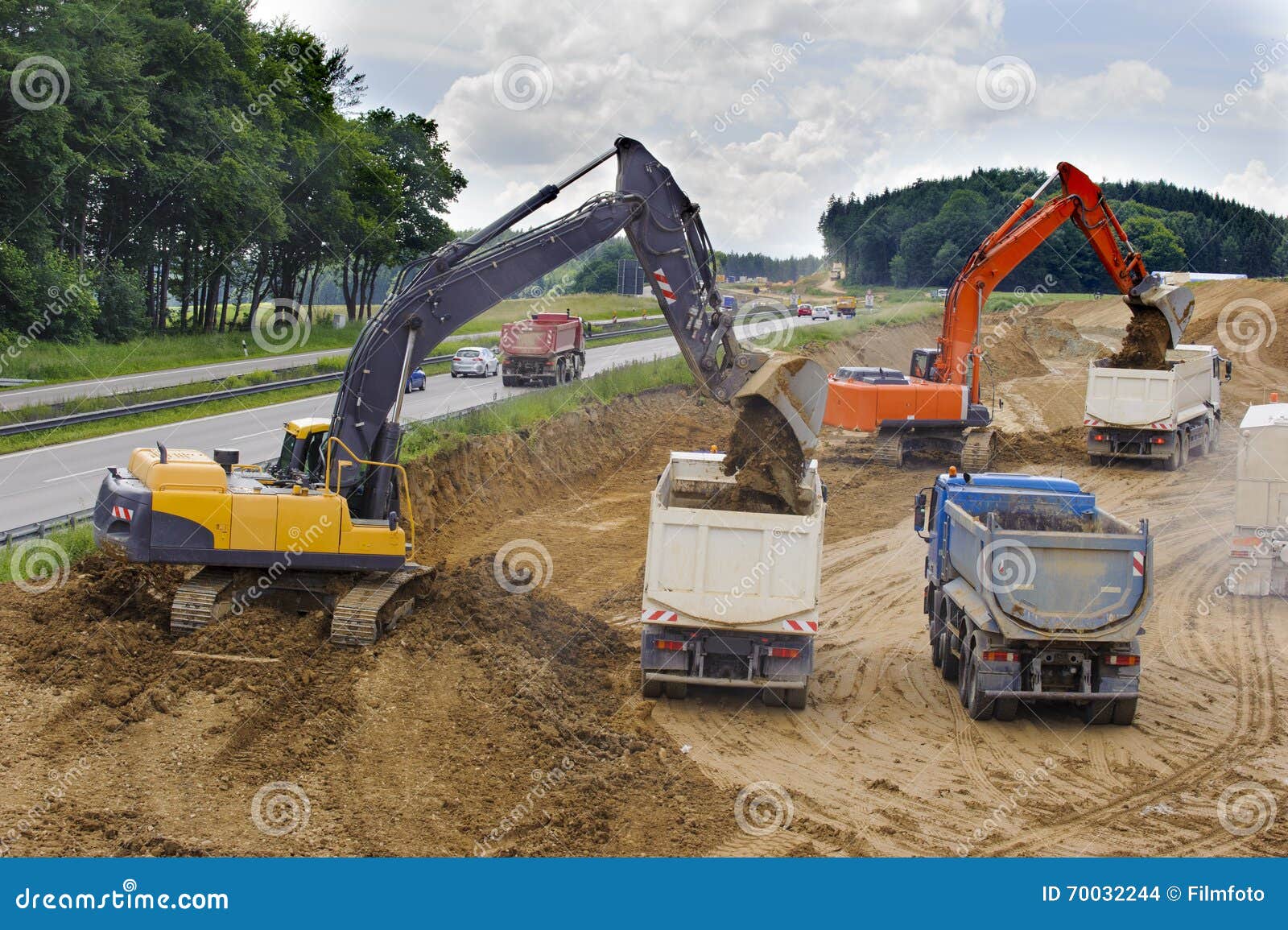 Autobahn Highway in Germany Under Construction Stock Photo - Image of ...