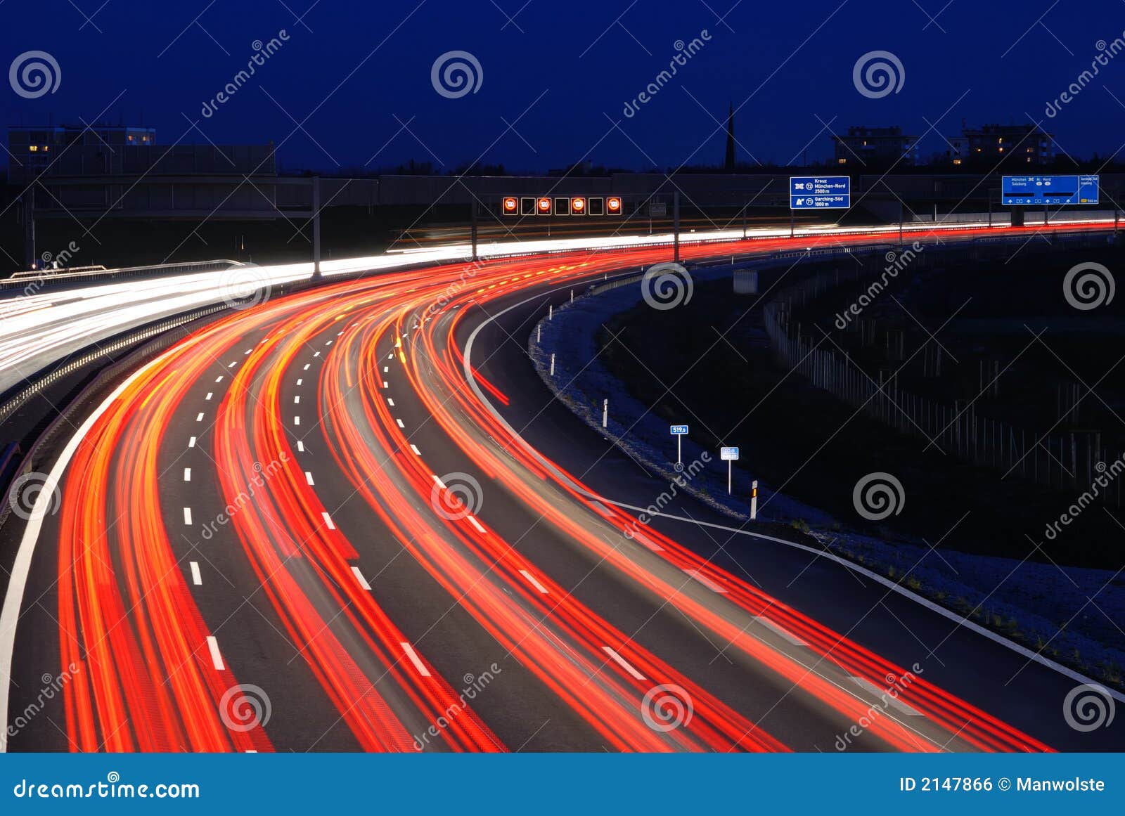 Autobahn to munich stock photo. Image of rush, fast, exposure - 2147866