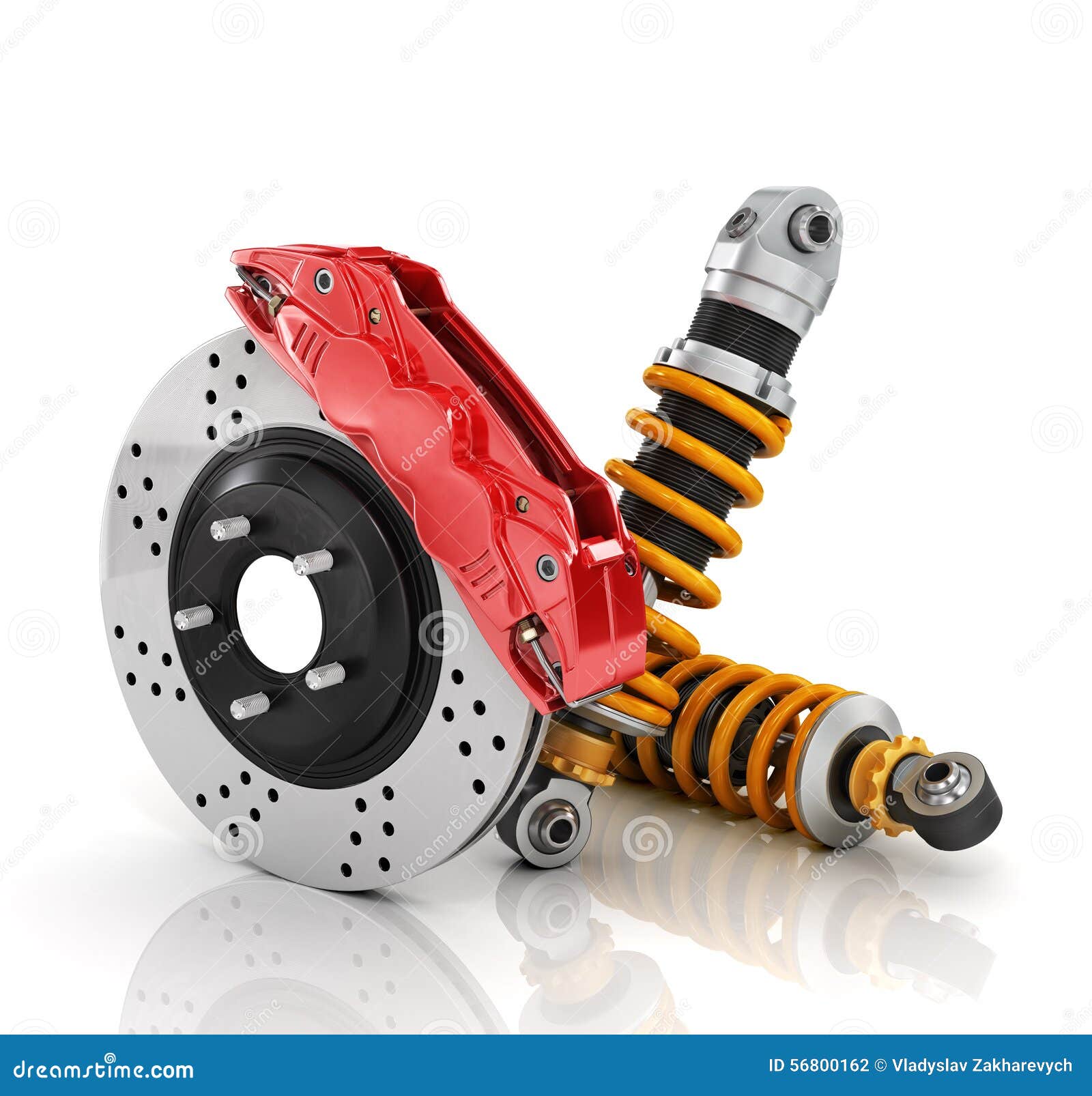 Autobremsen mit Absorbern stock abbildung. Illustration von bremsen ...