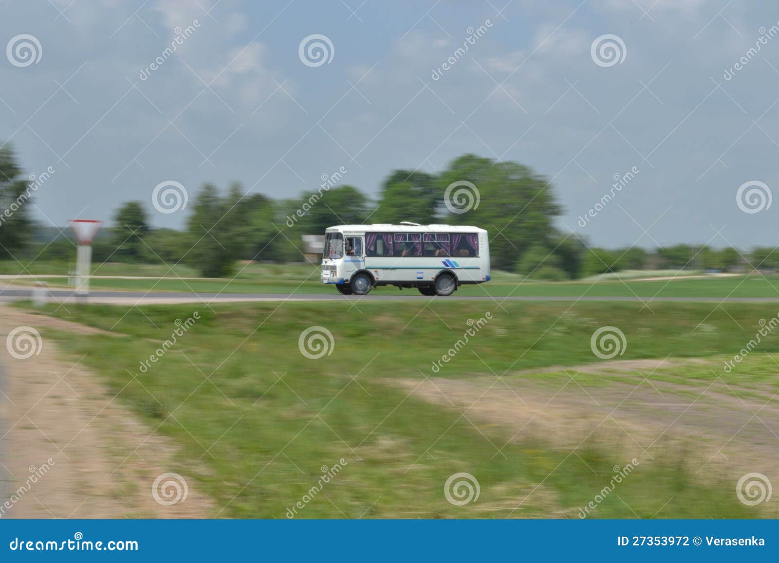 Autobus stock photo. Image of nature, green, tractor - 27353972