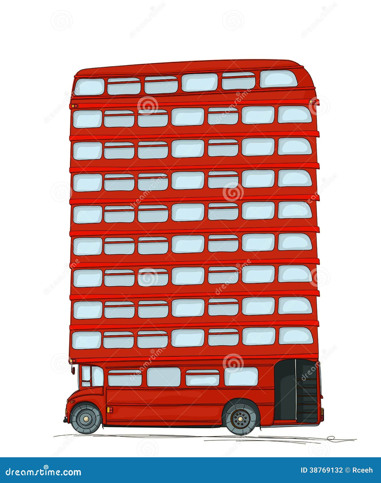 Autobus anglais illustration de vecteur. Illustration du course - 38769132