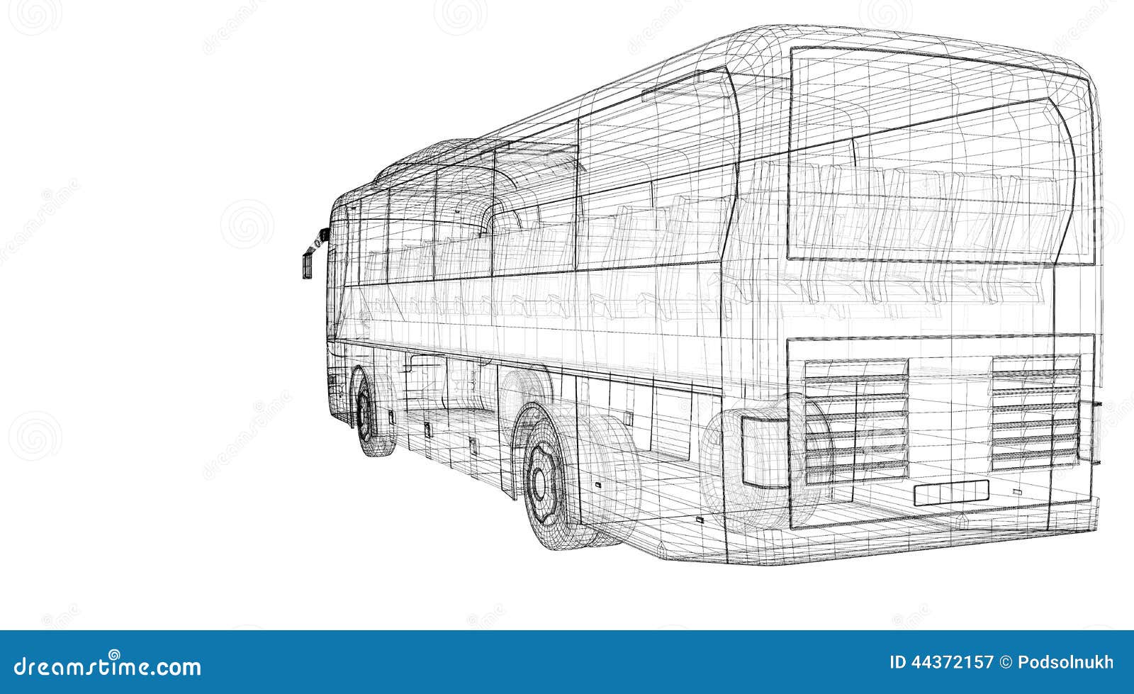 Autobus stock illustration. Illustration of public, pick - 44372157