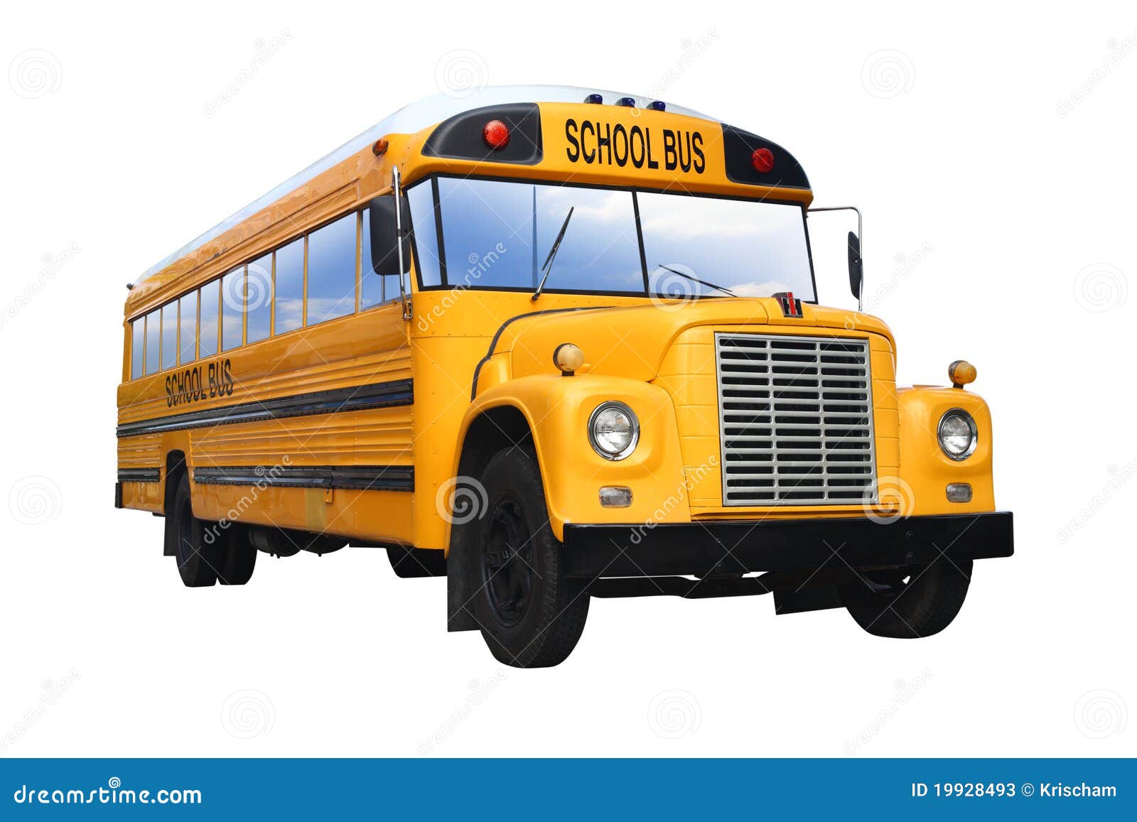 Autobus scolaire jaune image stock. Image du enfants - 19928493