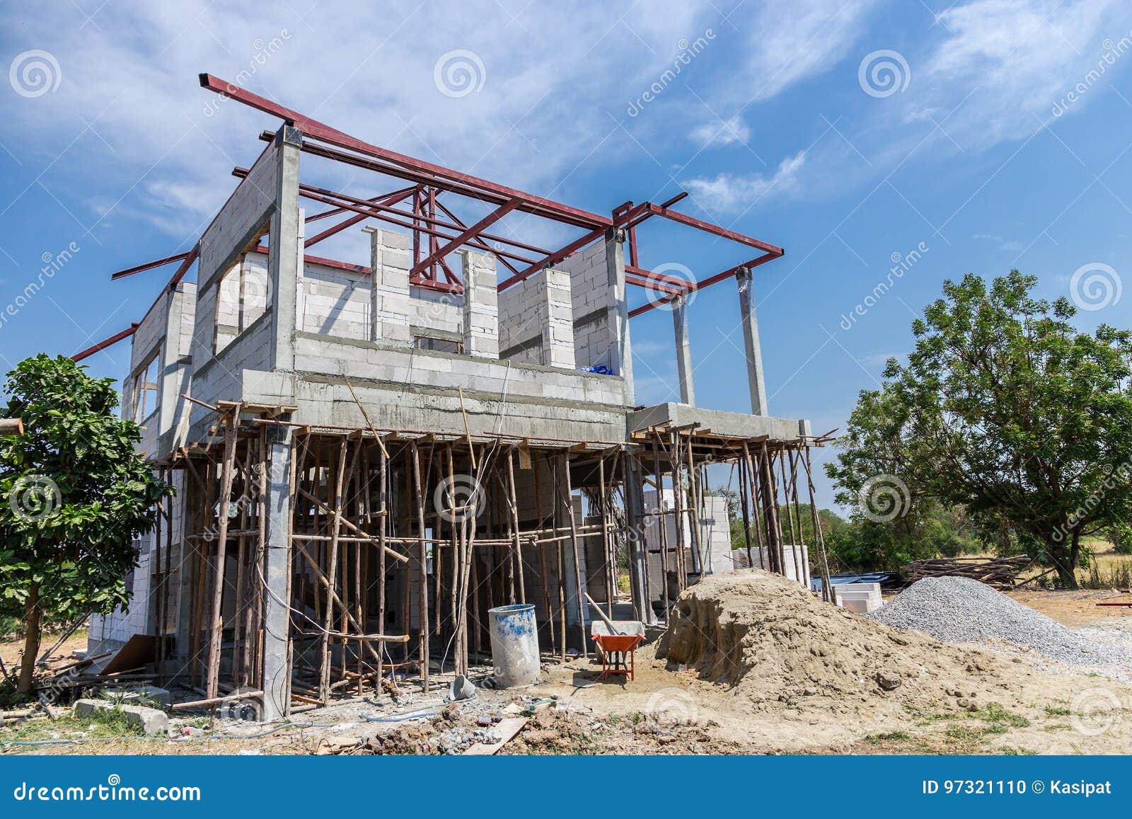 Autoclaved Aerated Concrete Stock Photo - Image of wall, housing: 97321110
